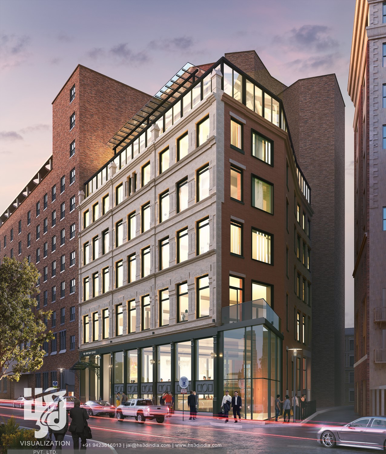 COMMERCIAL EXTERIOR NIGHT RENDERING BY HS 3D INDIA by HS3D ...
