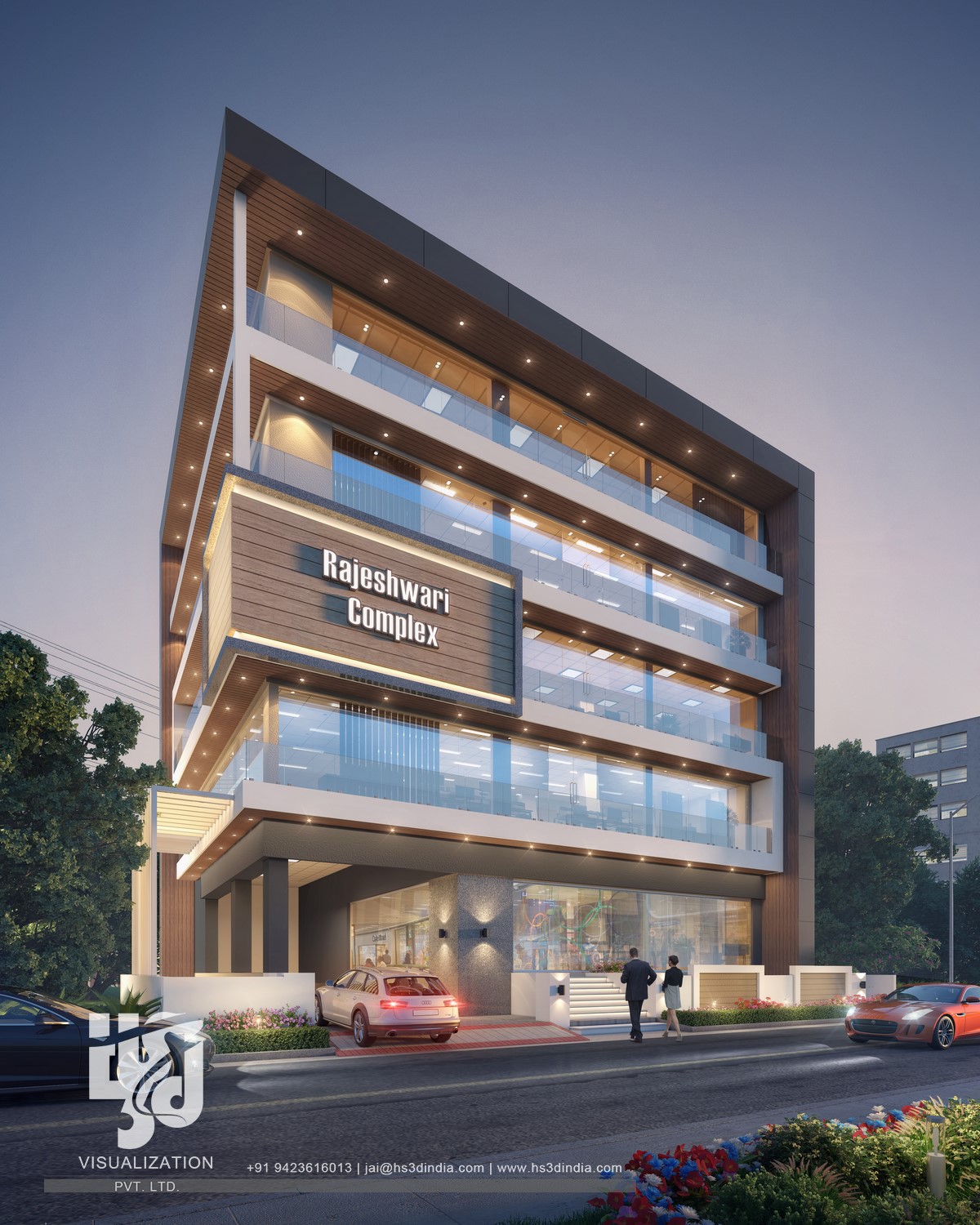 COMMERCIAL EXTERIOR NIGHT RENDERING BY HS 3D INDIA by HS3D ...