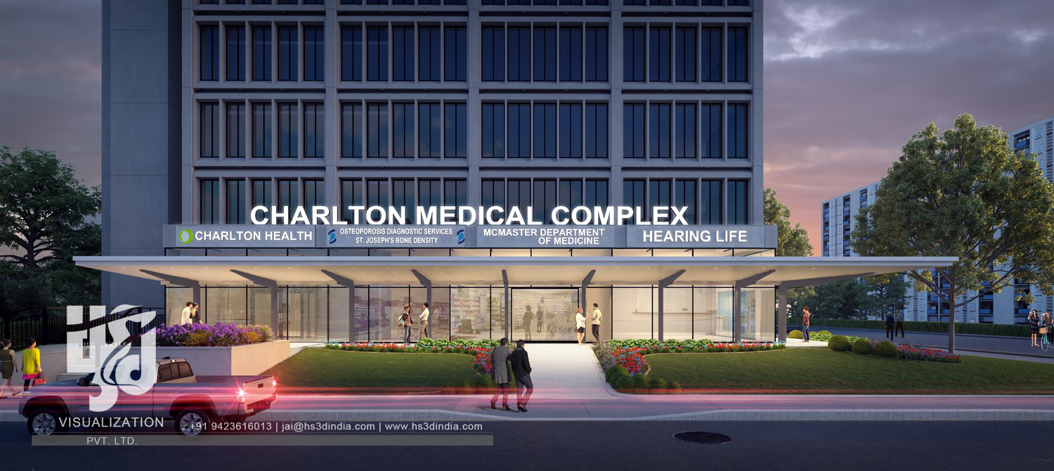 COMMERCIAL EXTERIOR NIGHT RENDERING BY HS 3D INDIA by HS3D ...