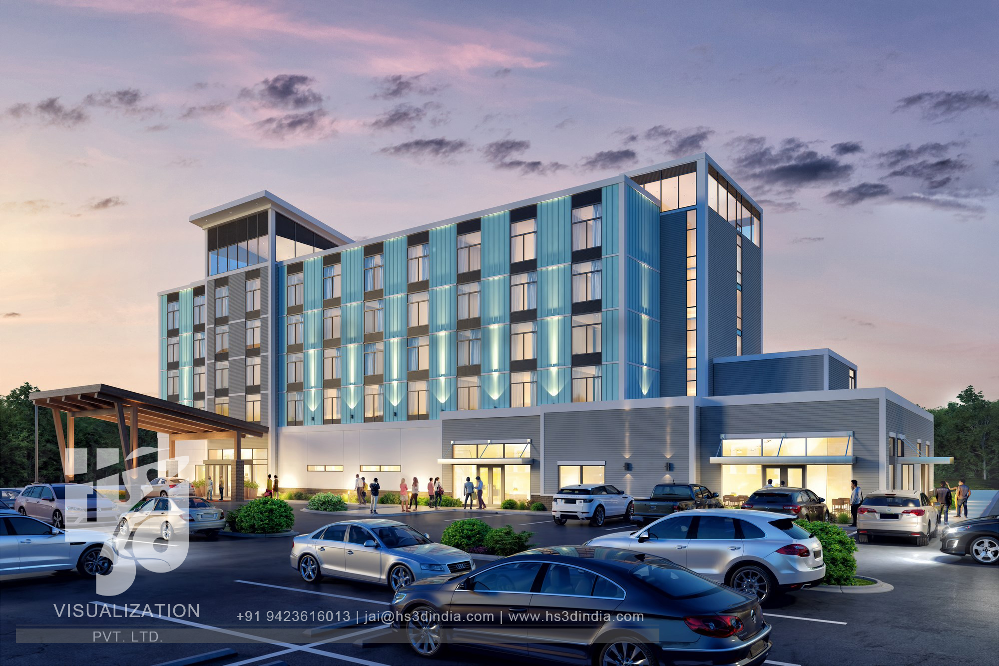 COMMERCIAL EXTERIOR NIGHT RENDERING BY HS 3D INDIA by HS3D ...