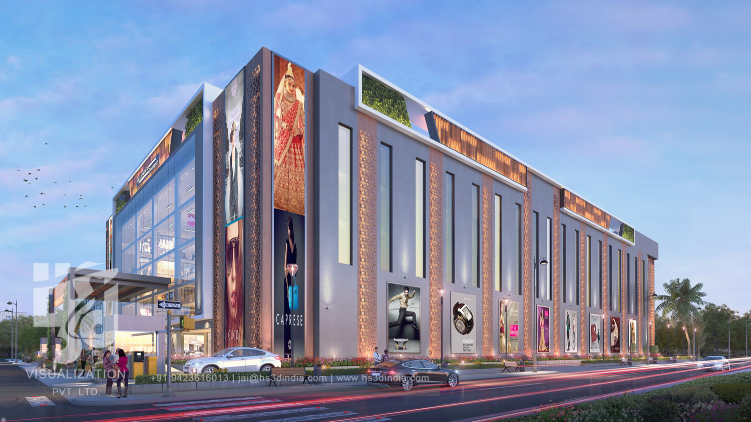 COMMERCIAL EXTERIOR NIGHT RENDERING BY HS 3D INDIA by HS3D ...