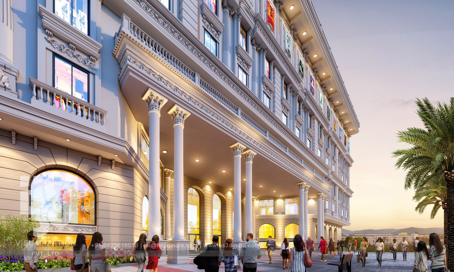 COMMERCIAL EXTERIOR NIGHT RENDERING BY HS 3D INDIA by HS3D ...