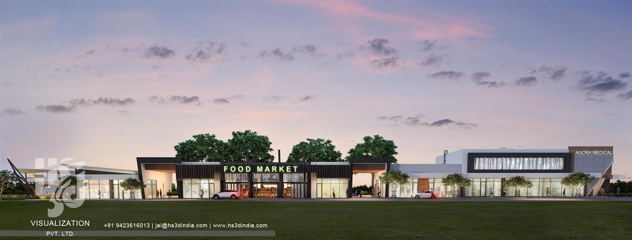 COMMERCIAL EXTERIOR NIGHT RENDERING BY HS 3D INDIA by HS3D ...