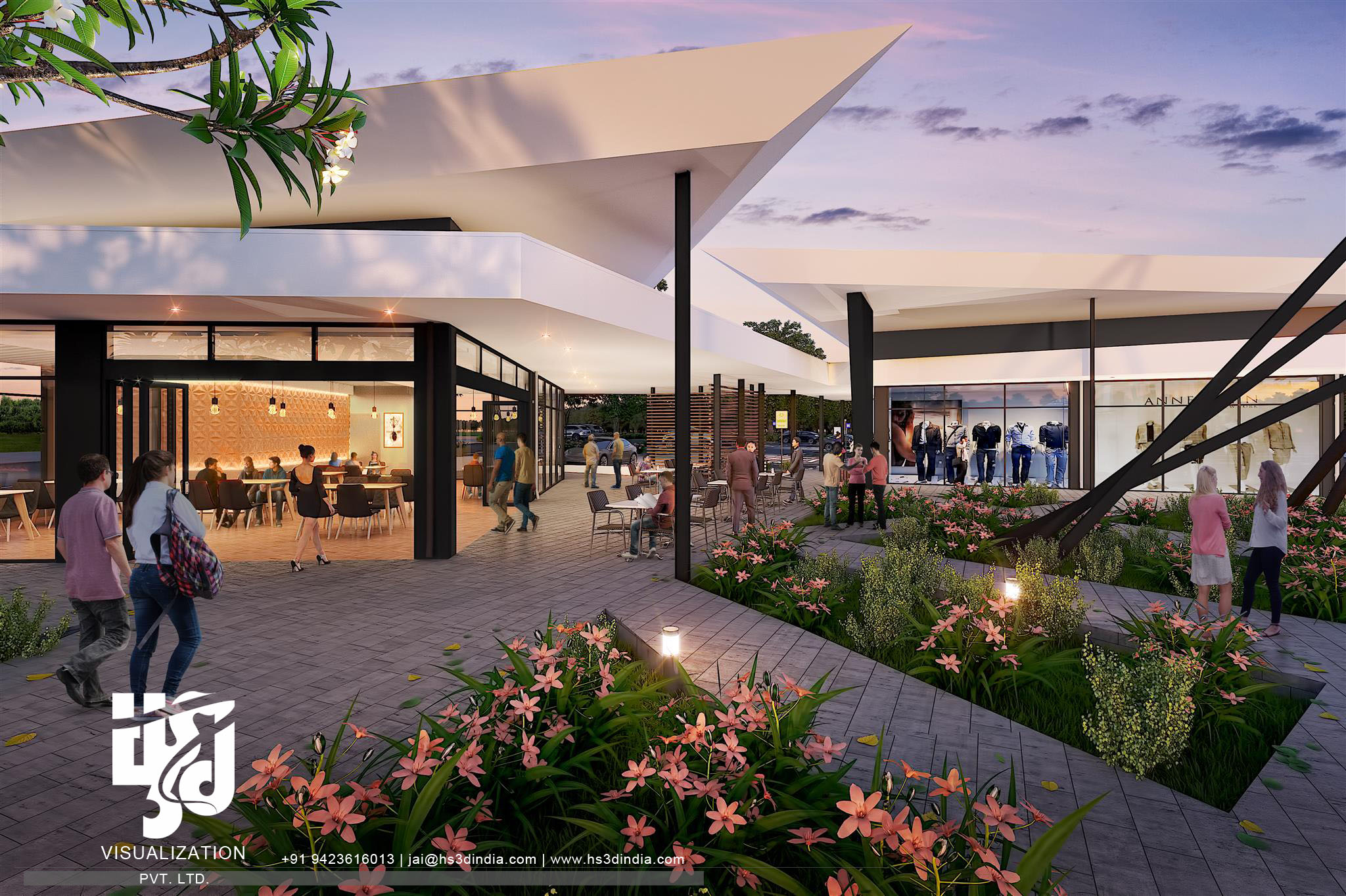 COMMERCIAL EXTERIOR NIGHT RENDERING BY HS 3D INDIA by HS3D ...