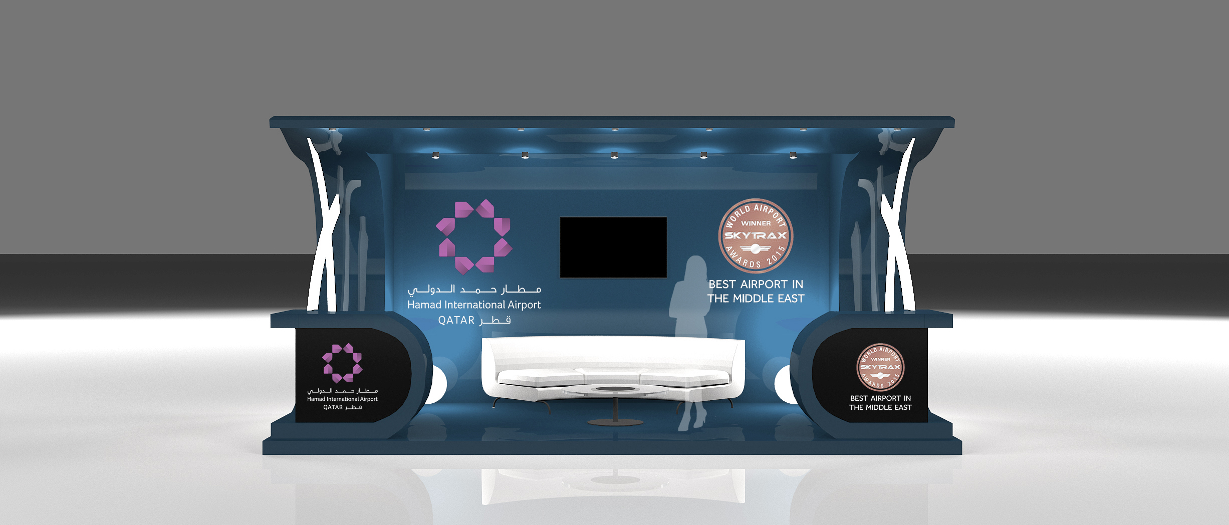 HAMAD EXHIBITION STAND by Boom Design Studio Ltd. - Architizer