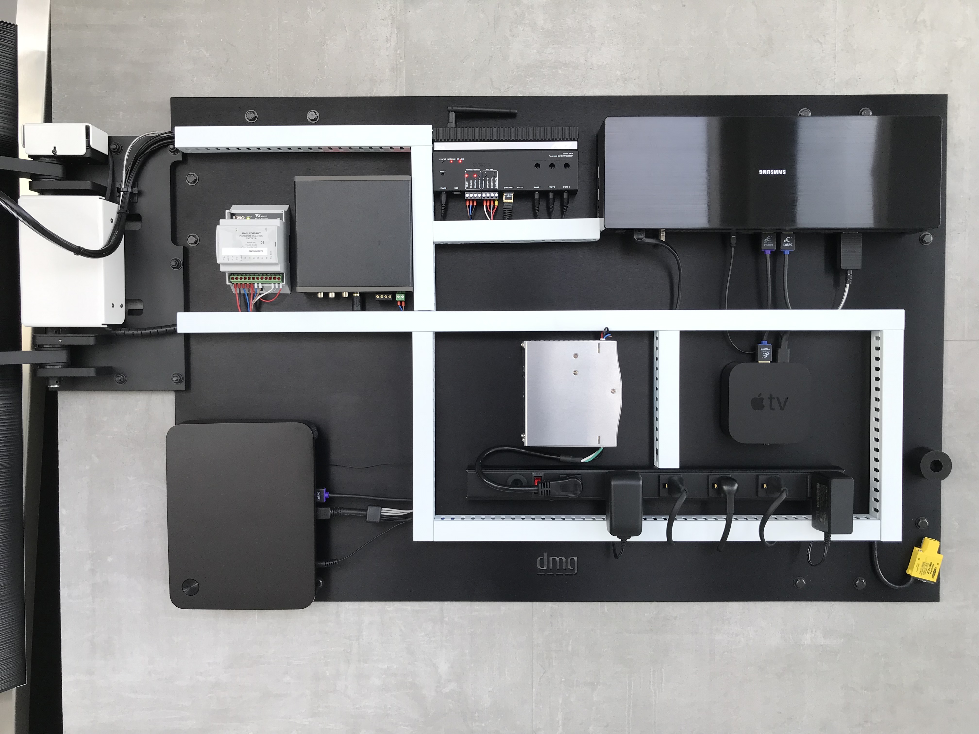 TV on a 120-degree Motorized Swivel Mount by dmg Martinez Group ...