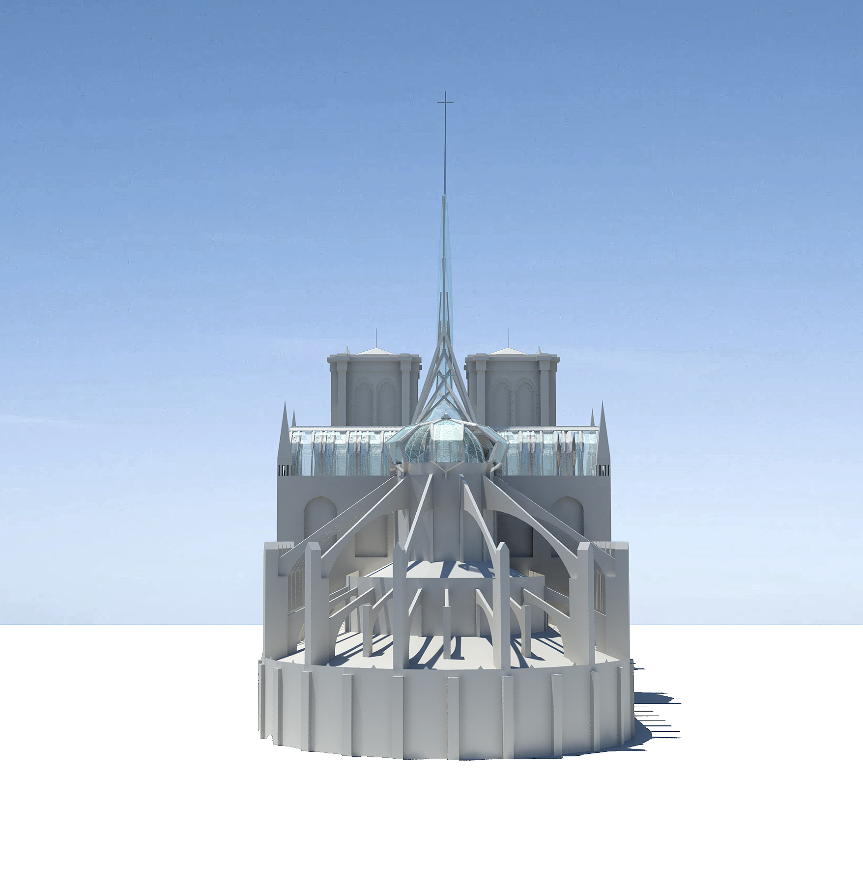 Notre Dame Cathedral Roof & Spire Design Proposal by MA2 - Architizer