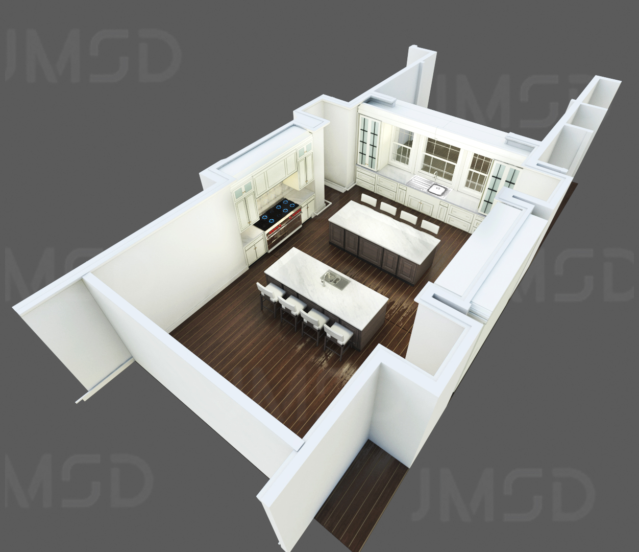 3D Rendering Services California for Amazing Kitchen Interior Design ...