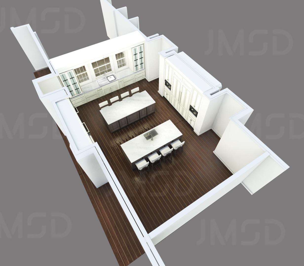 3D Rendering Services California for Amazing Kitchen Interior Design ...