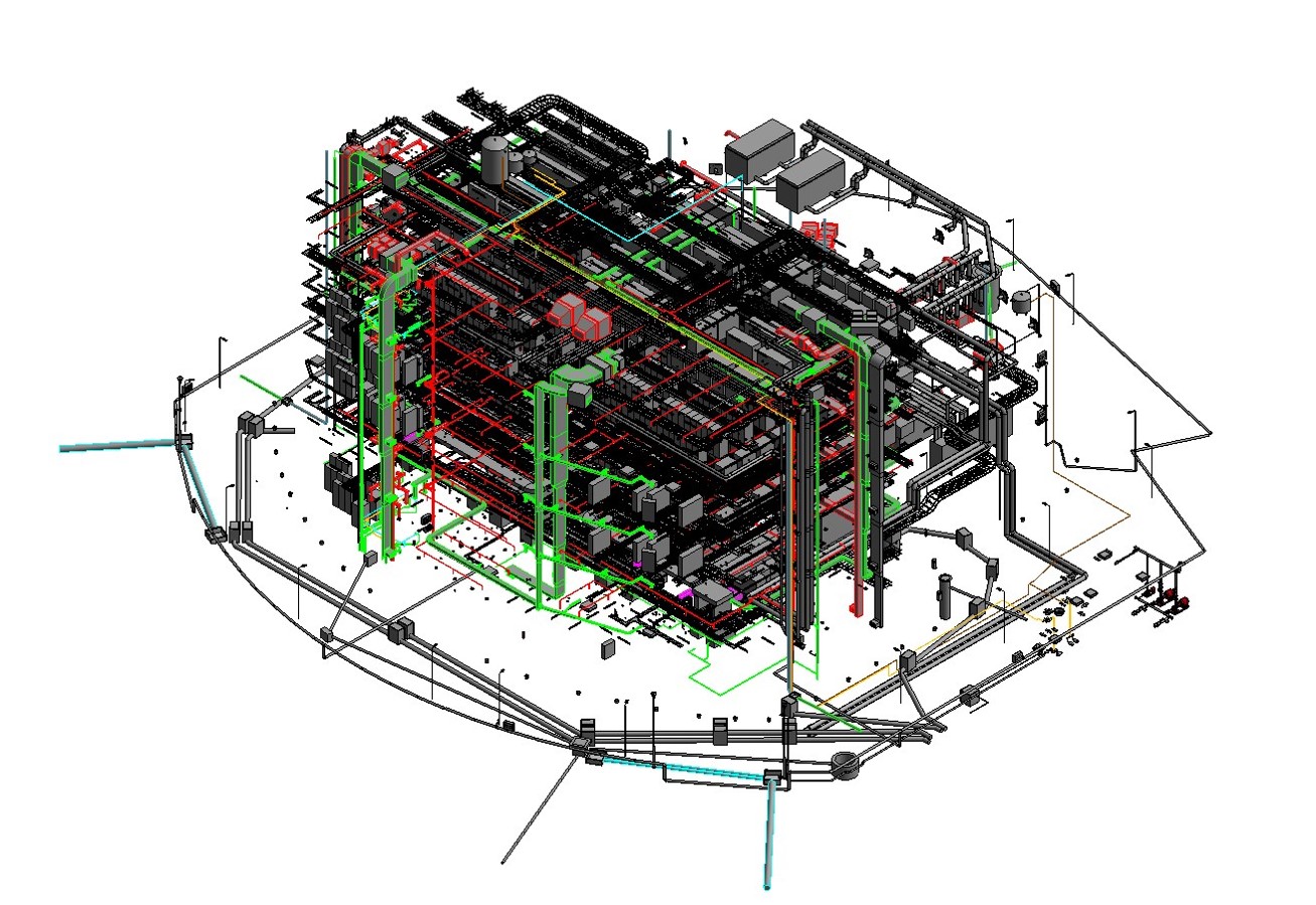 Clash free 3D BIM Revit Model for Commercial Service Building by Hitech ...