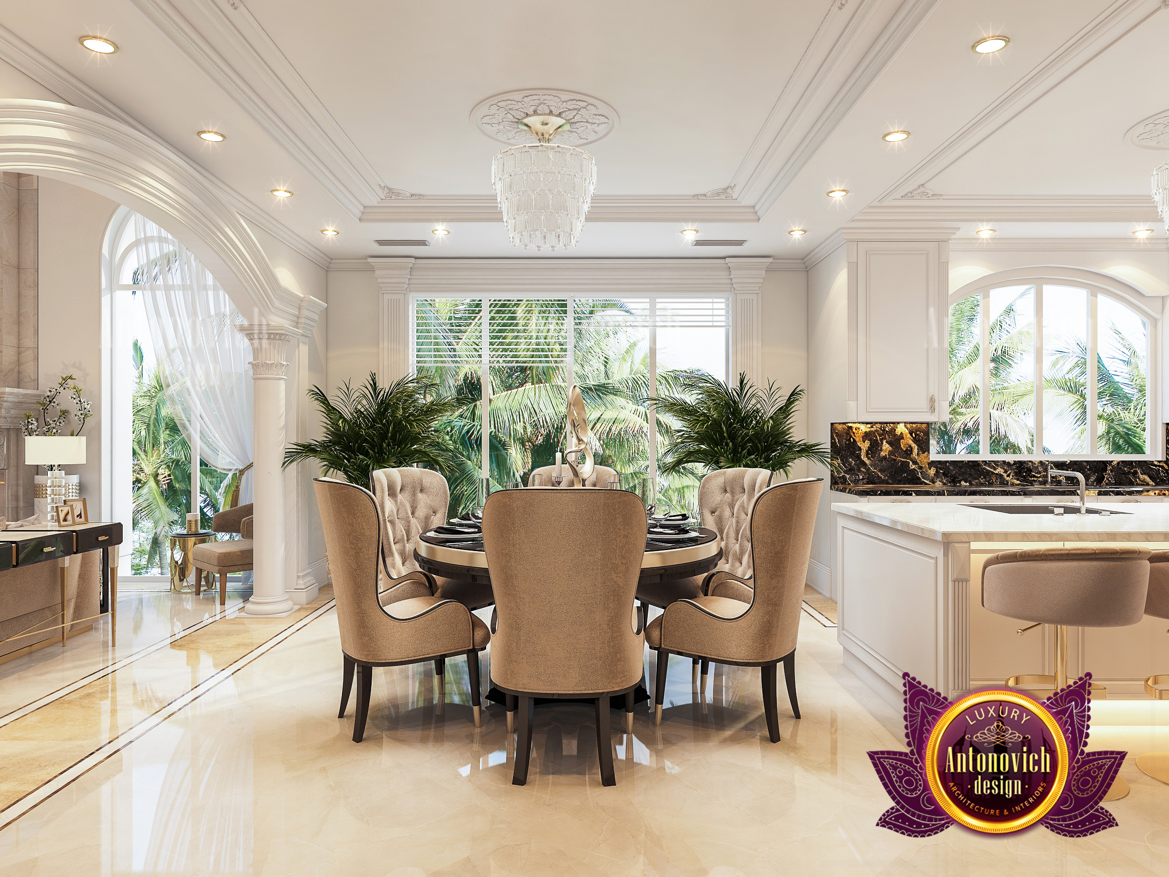 Contemporary Royal Kitchen Design by LUXURY ANTONOVICH DESIGN - Architizer