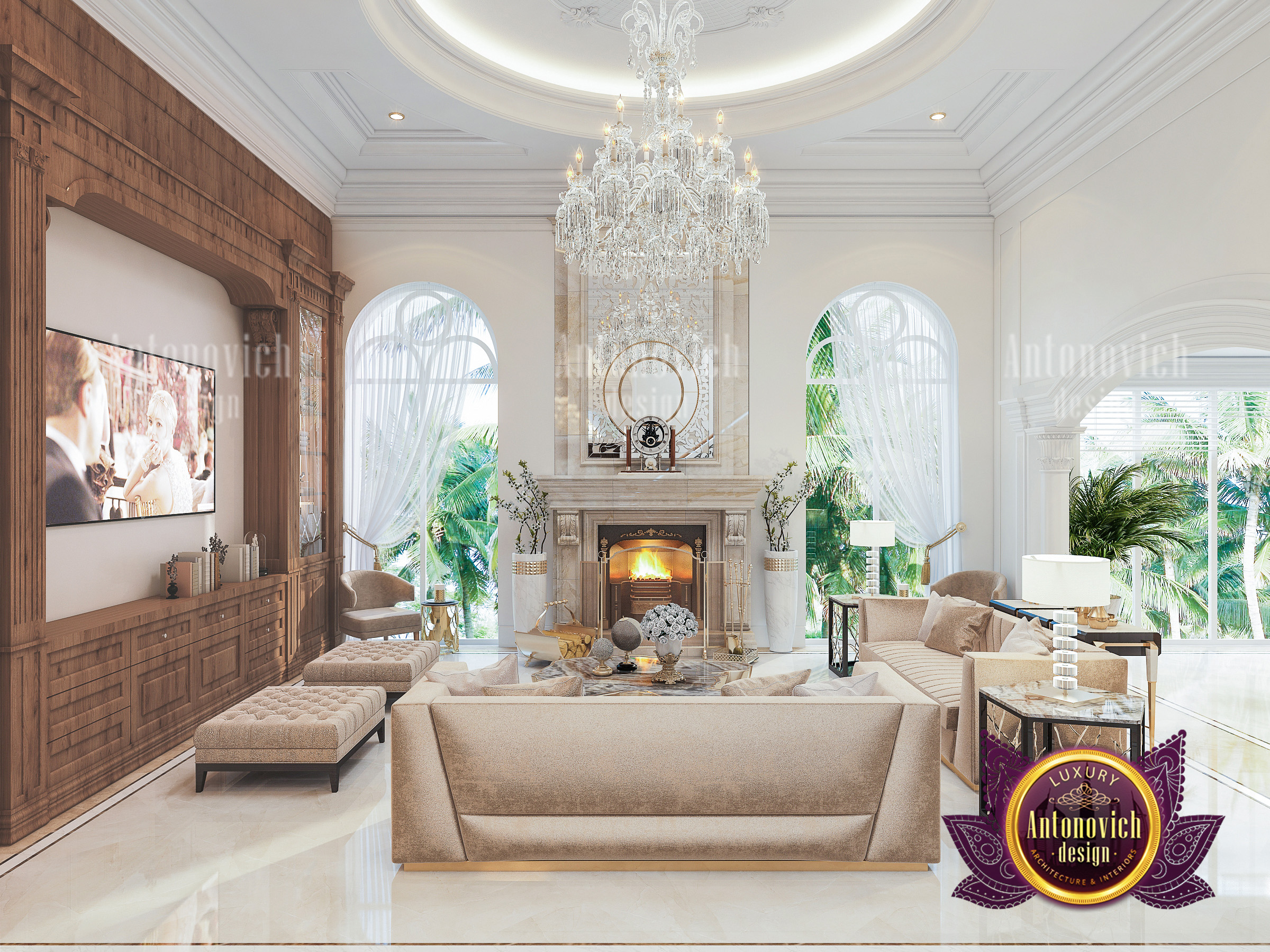 Living Room Interior with Luxurious Furniture by LUXURY ANTONOVICH ...