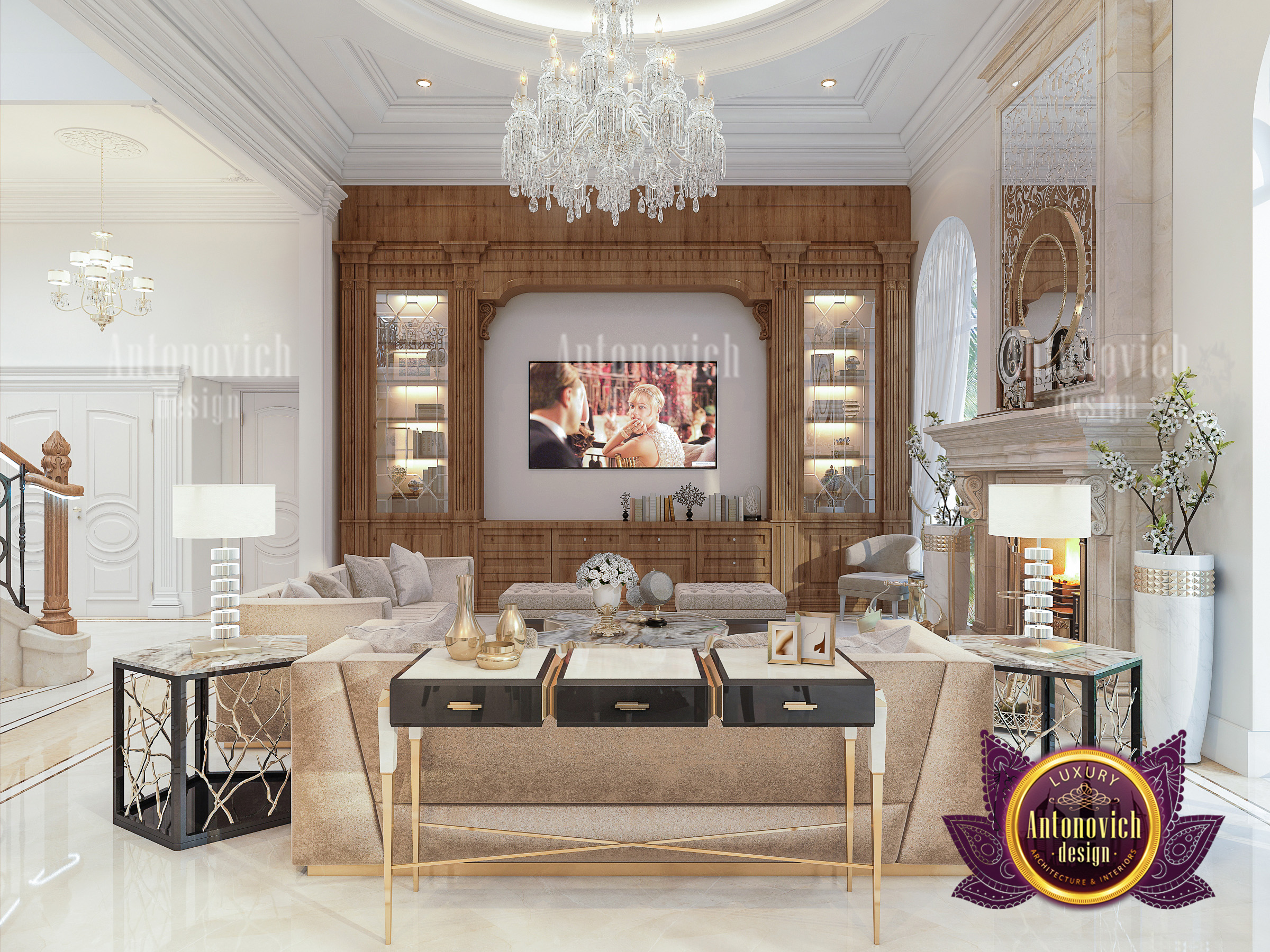 Living Room Interior with Luxurious Furniture by LUXURY ANTONOVICH ...