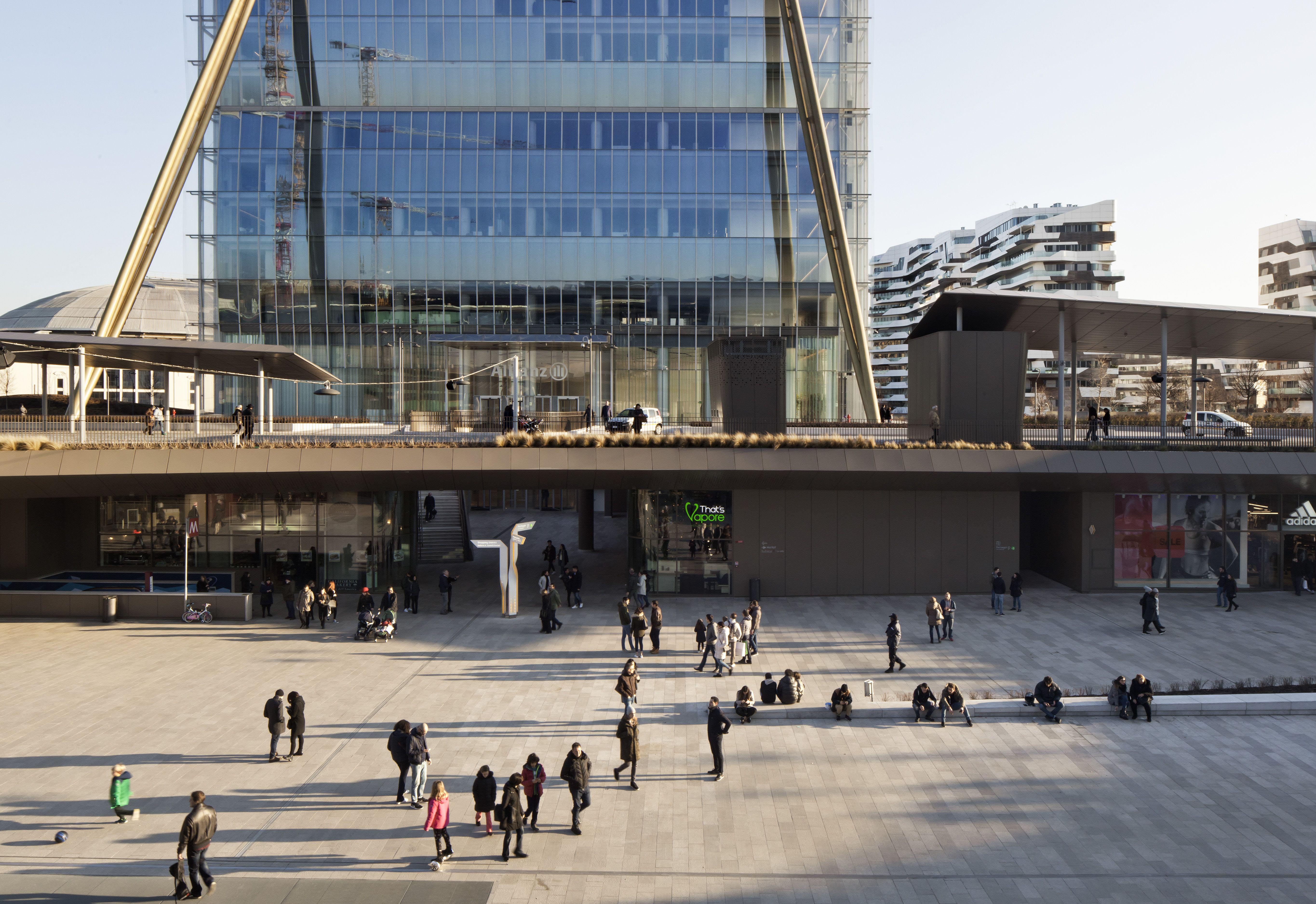 CityLife Milan Piazza Tre Torri Retail and Plaza by One Works - Architizer
