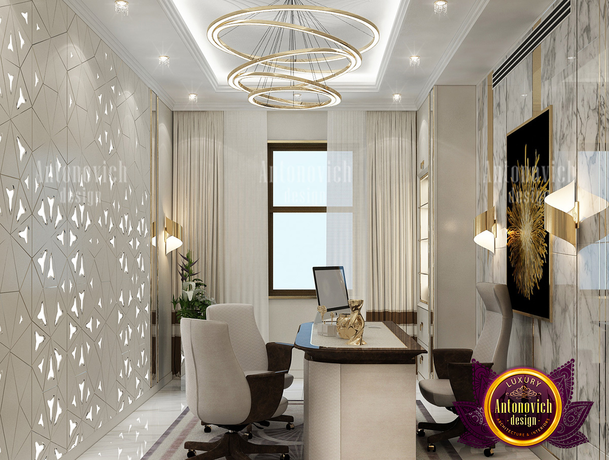 Luxurious Home Office Interior with Stunning Furniture Set by LUXURY ...