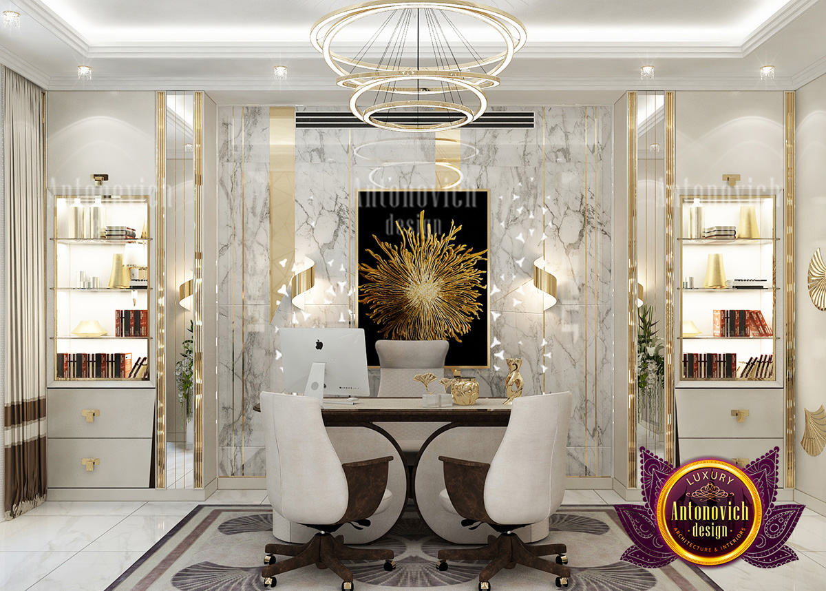 Luxurious Home Office Interior with Stunning Furniture Set by LUXURY ...