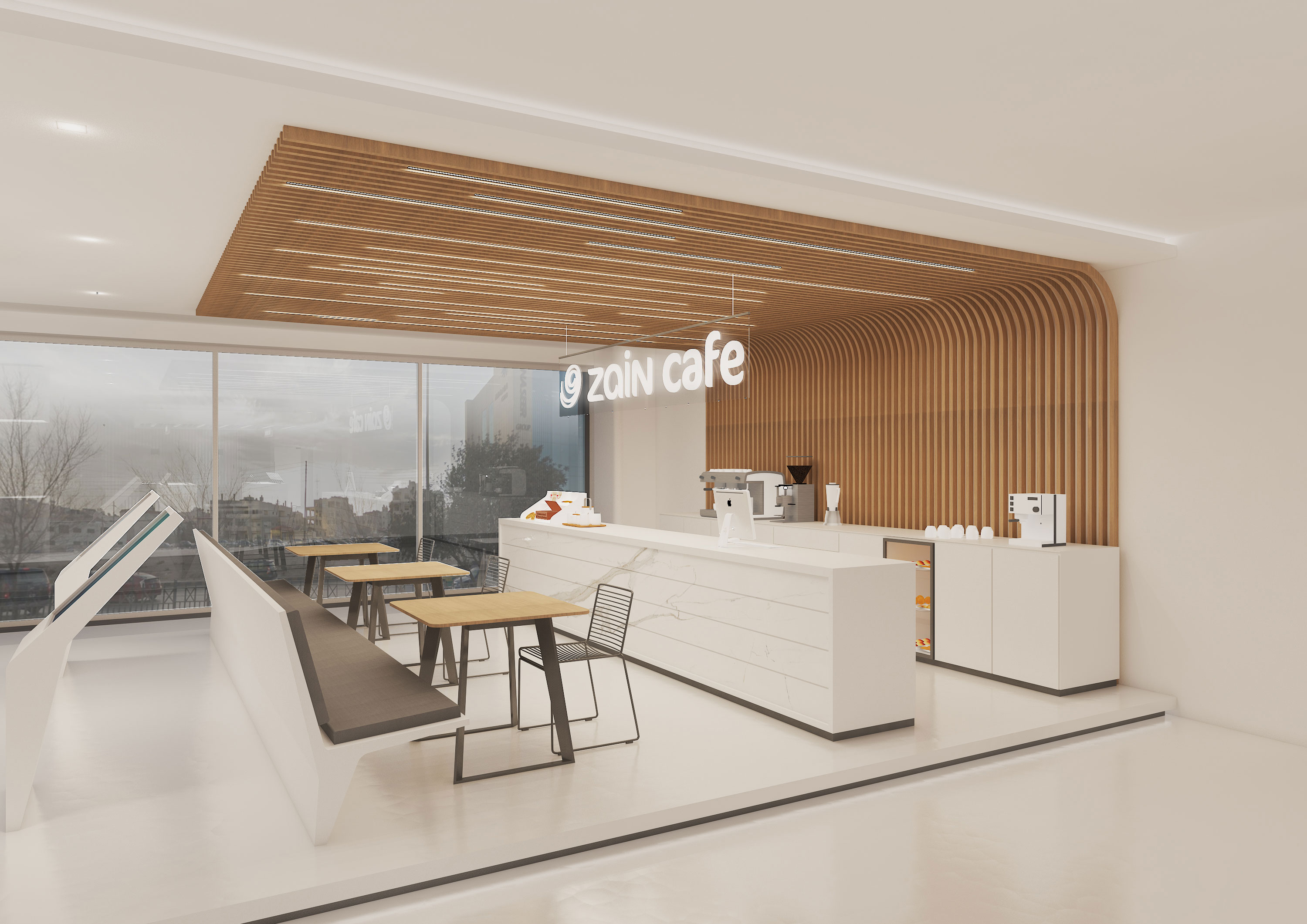 ZAIN FLAGSHIP SHOP & VIP SERVICE AREA by Uraiqat Architects - Architizer