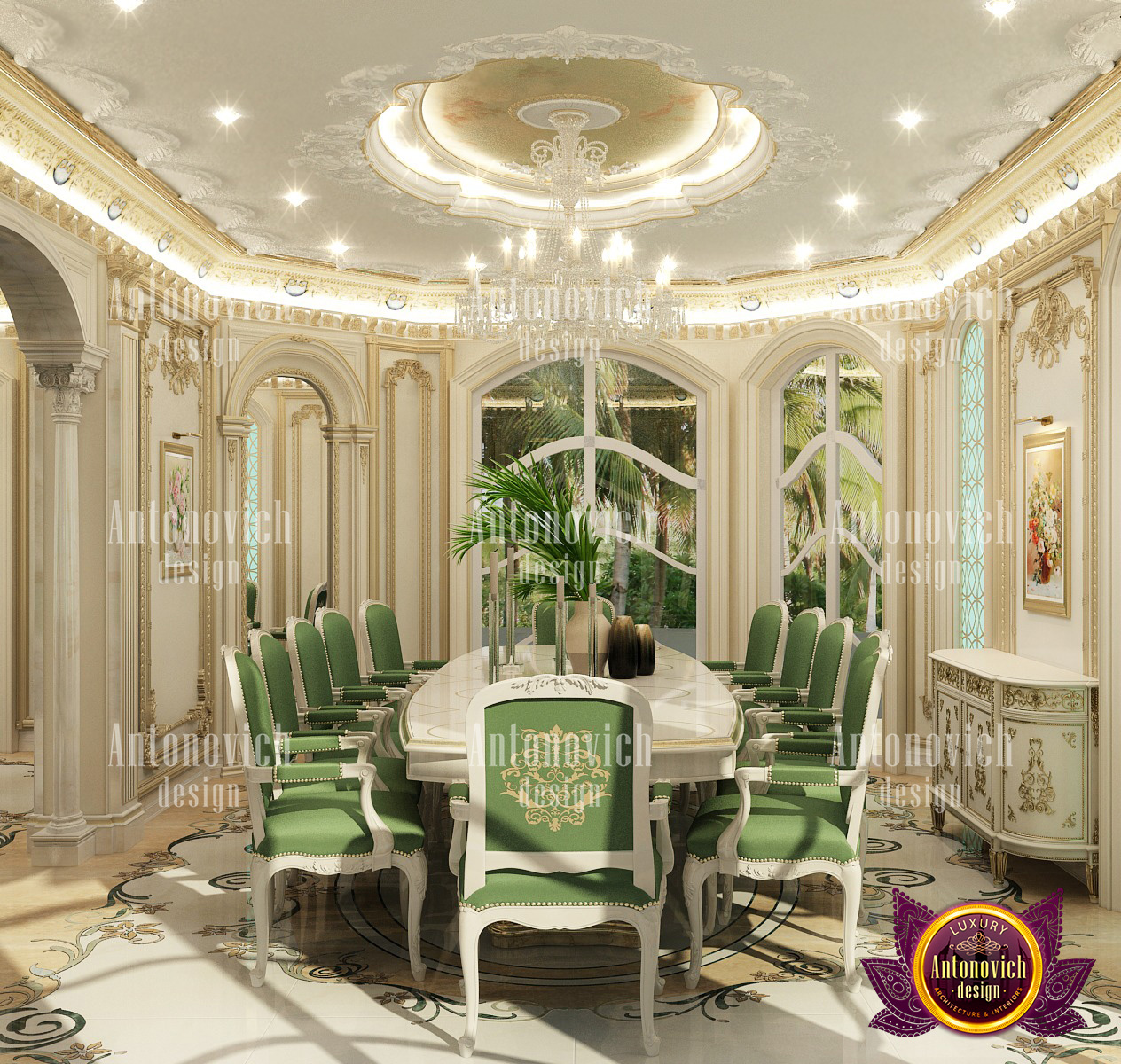 Dining Room Design Bahrain by LUXURY ANTONOVICH DESIGN - Architizer