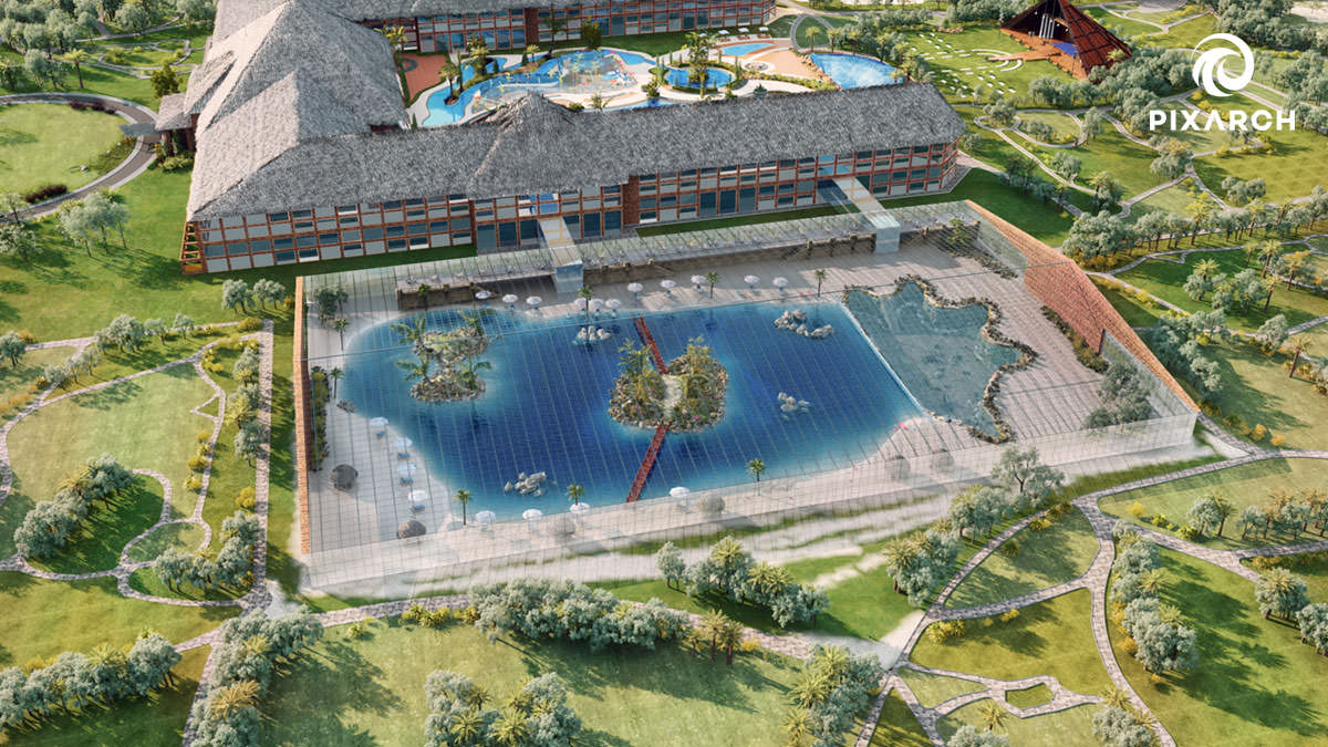 Dallas Aquatic Hotel & Resort by Pixarch 3D Architectural Visualization ...