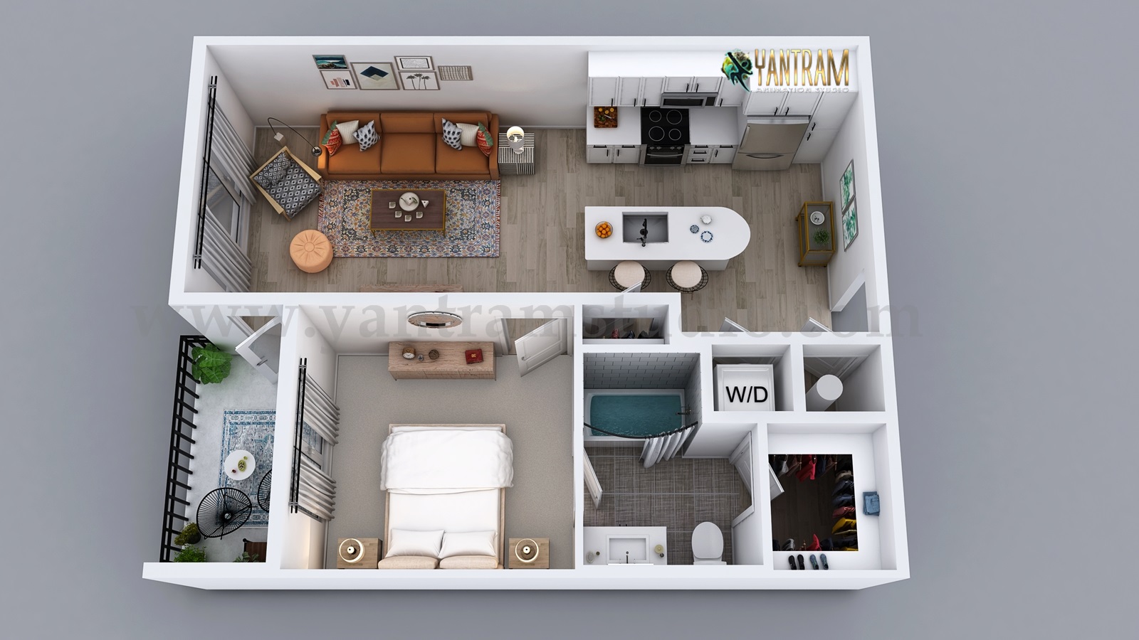 Luxuries 3D Home Floor Plan Design by Yantram Virtual Floor Plan ...