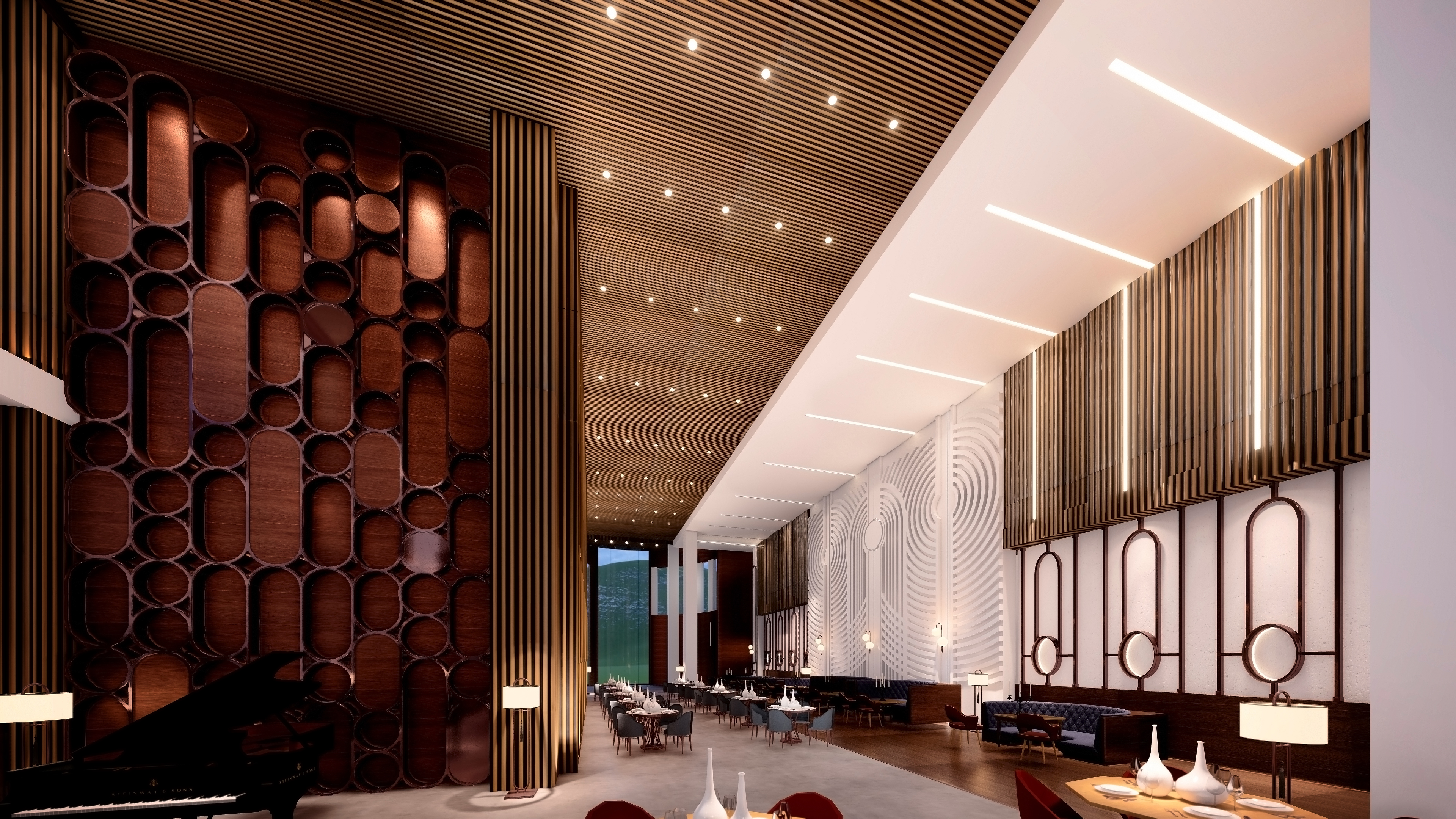 Fanous Darya International Restaurant Interior Design by Mostafa ...