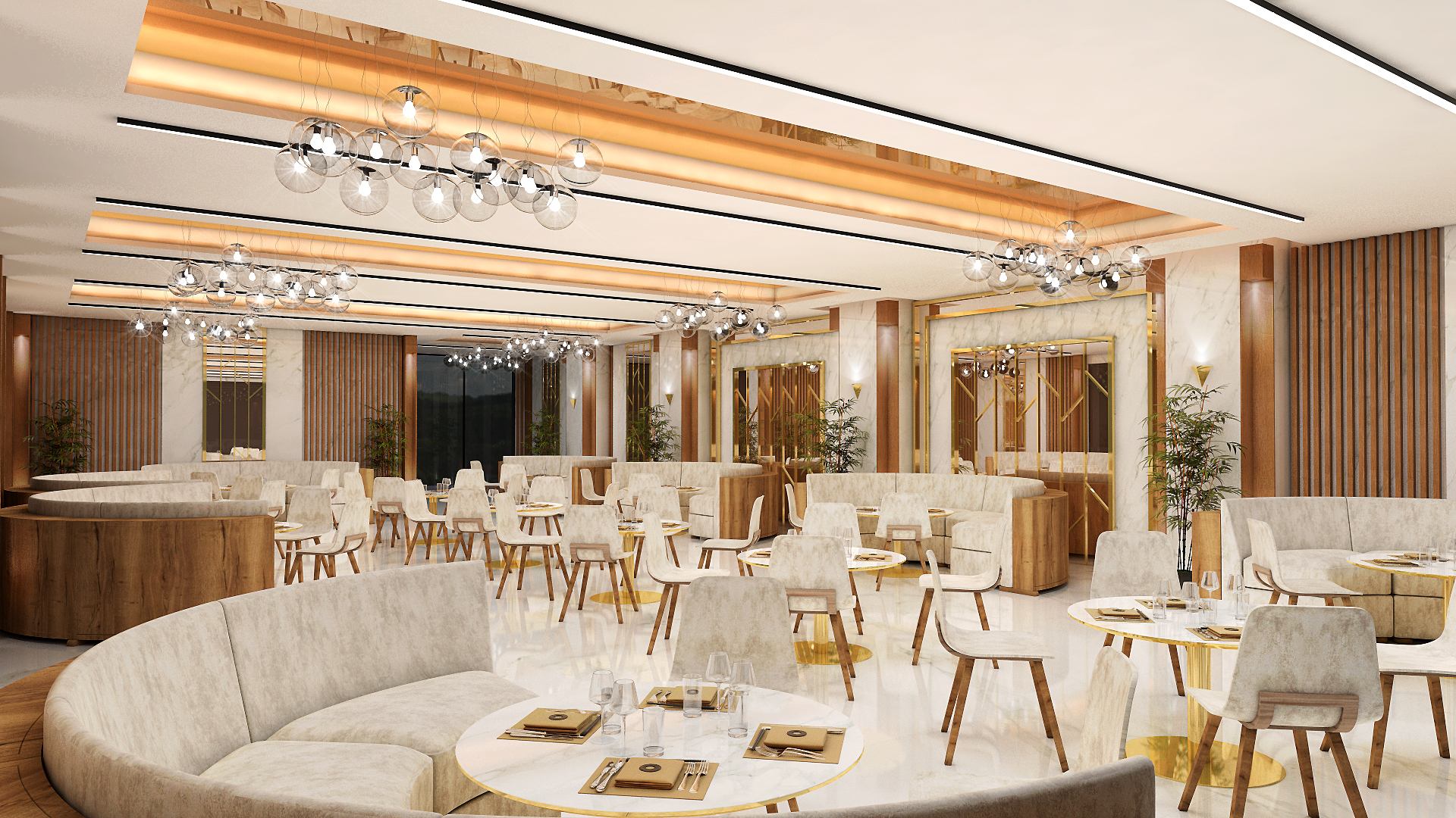 Fanous Darya International Restaurant Interior Design by Mostafa ...