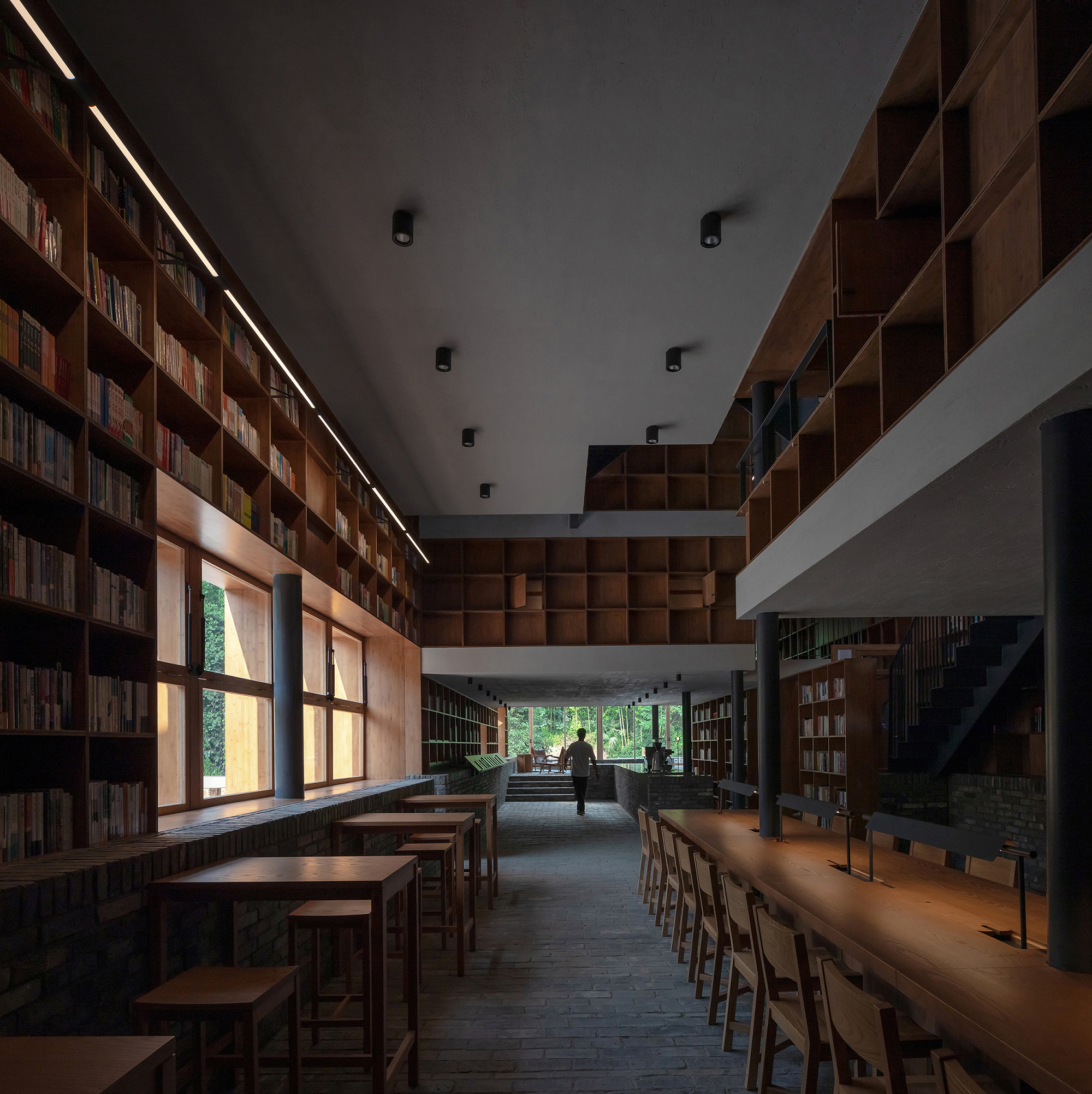 Capsule hotel in a rural library by Atelier tao+c - Architizer
