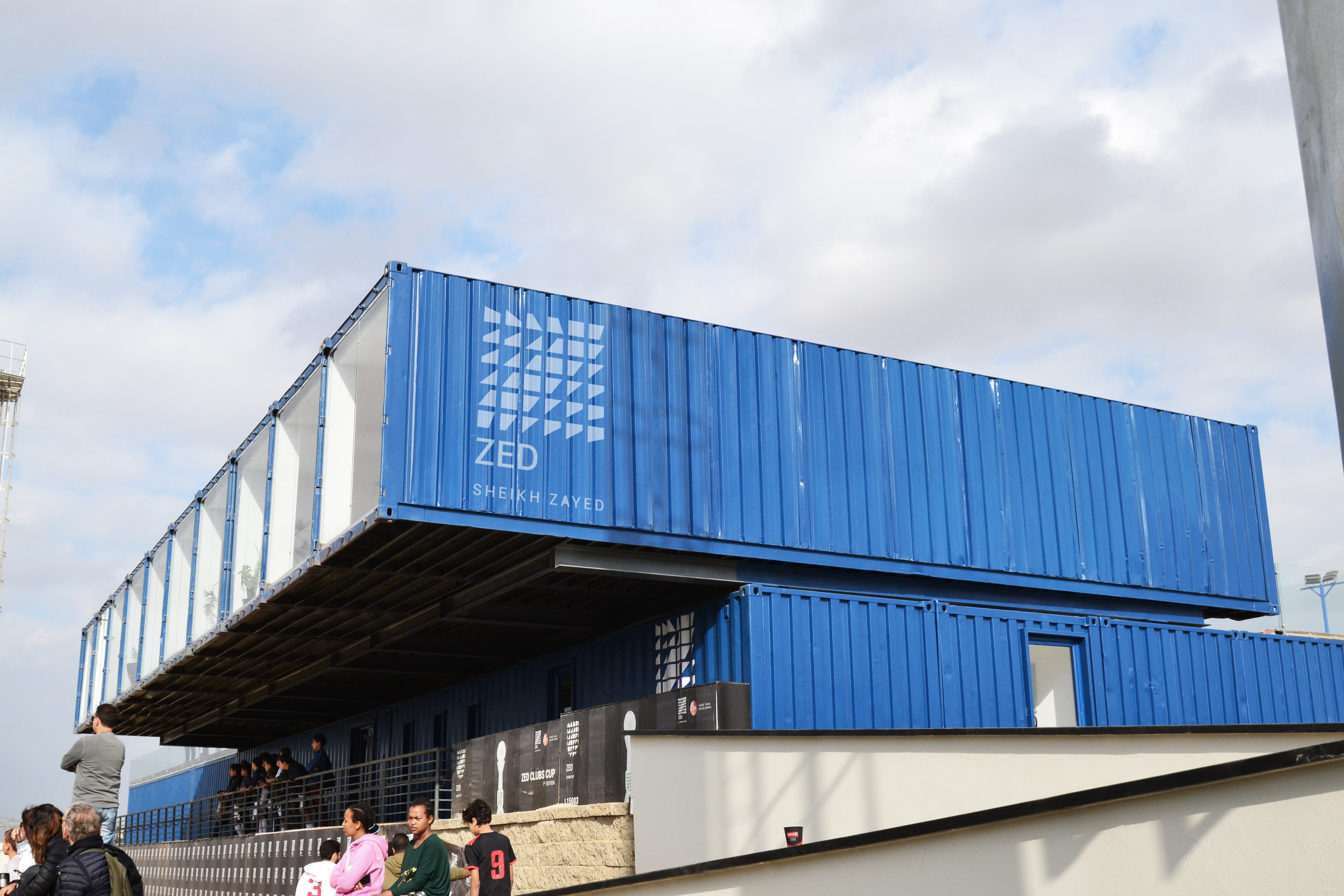 ZED Park sports Facility Shipping Containers by Khaled Morgan - Architizer