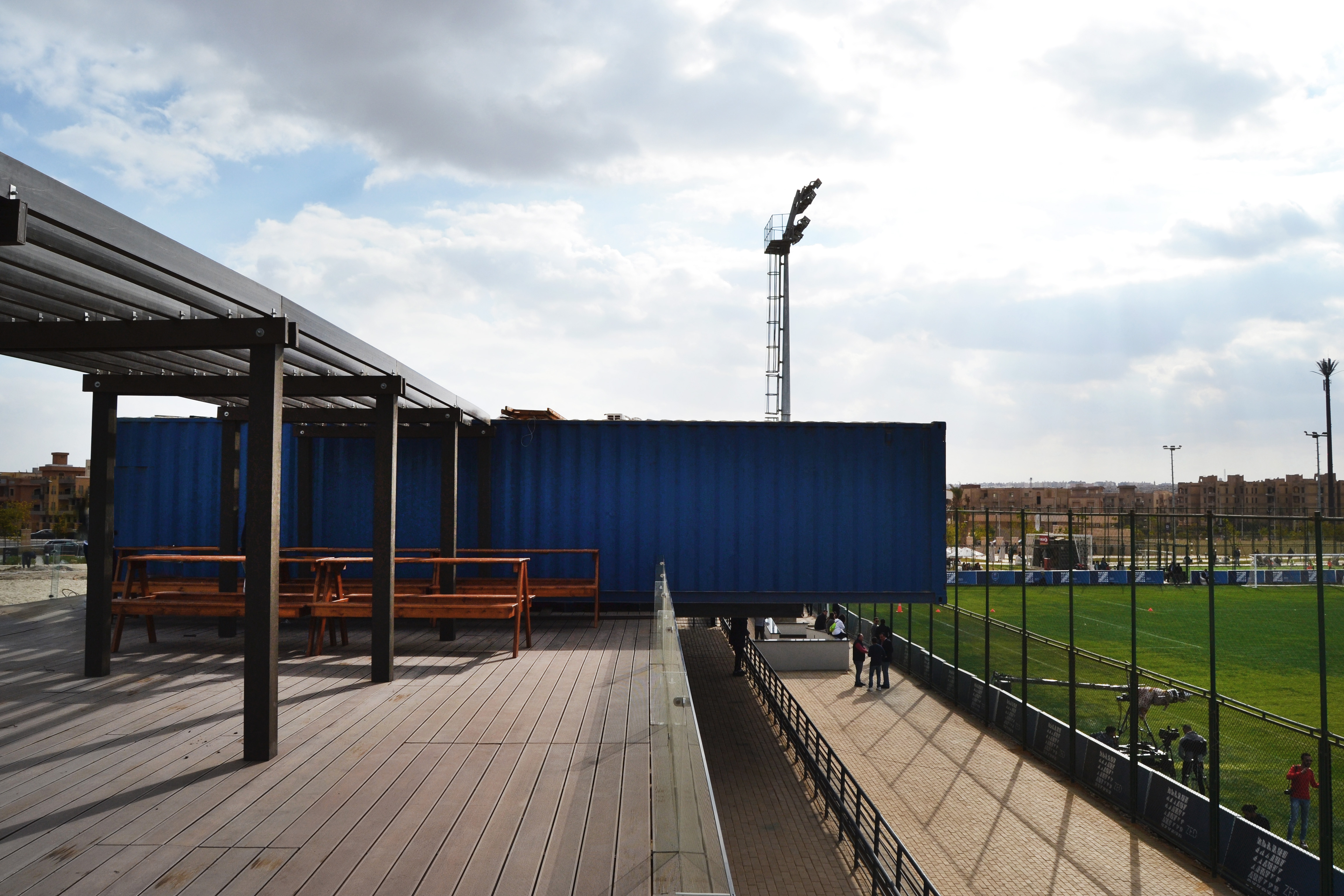 ZED Park sports Facility Shipping Containers - Architizer