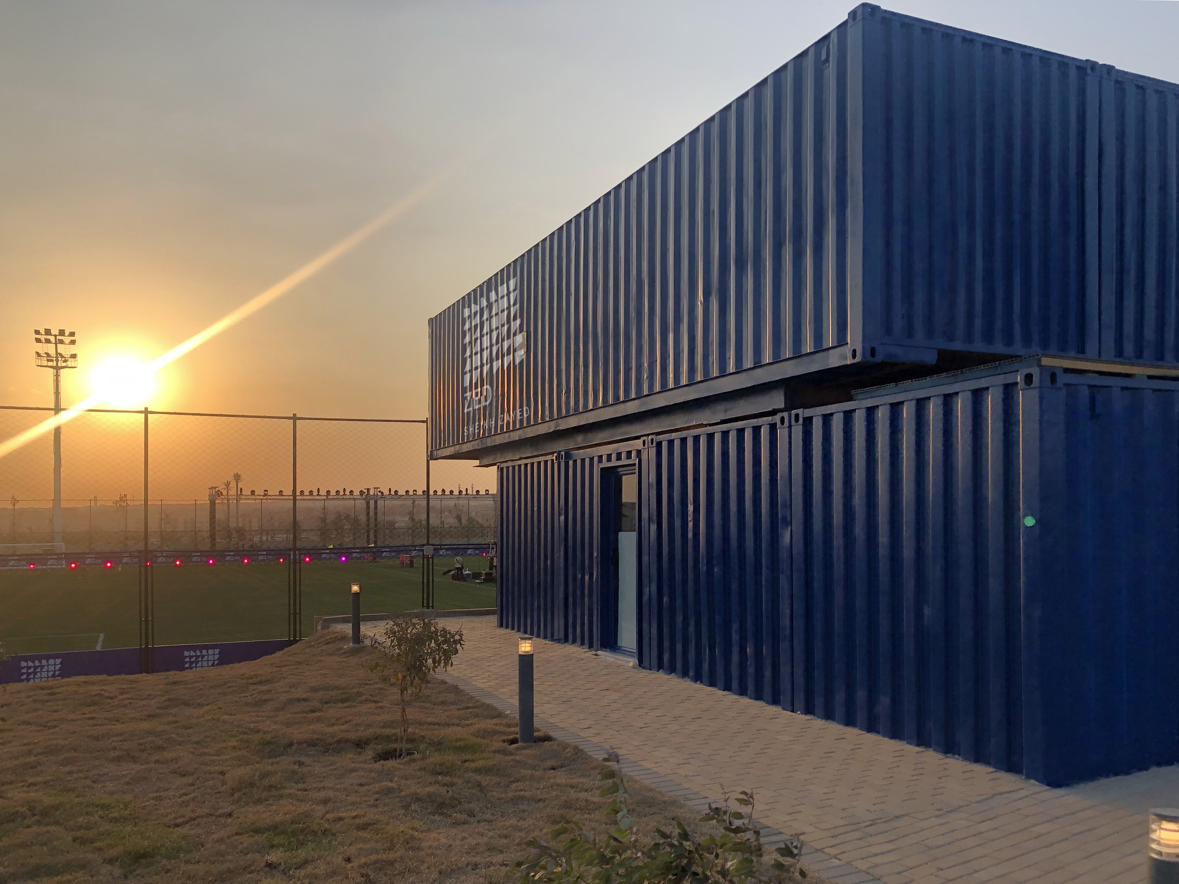 ZED Park sports Facility Shipping Containers by Khaled Morgan - Architizer