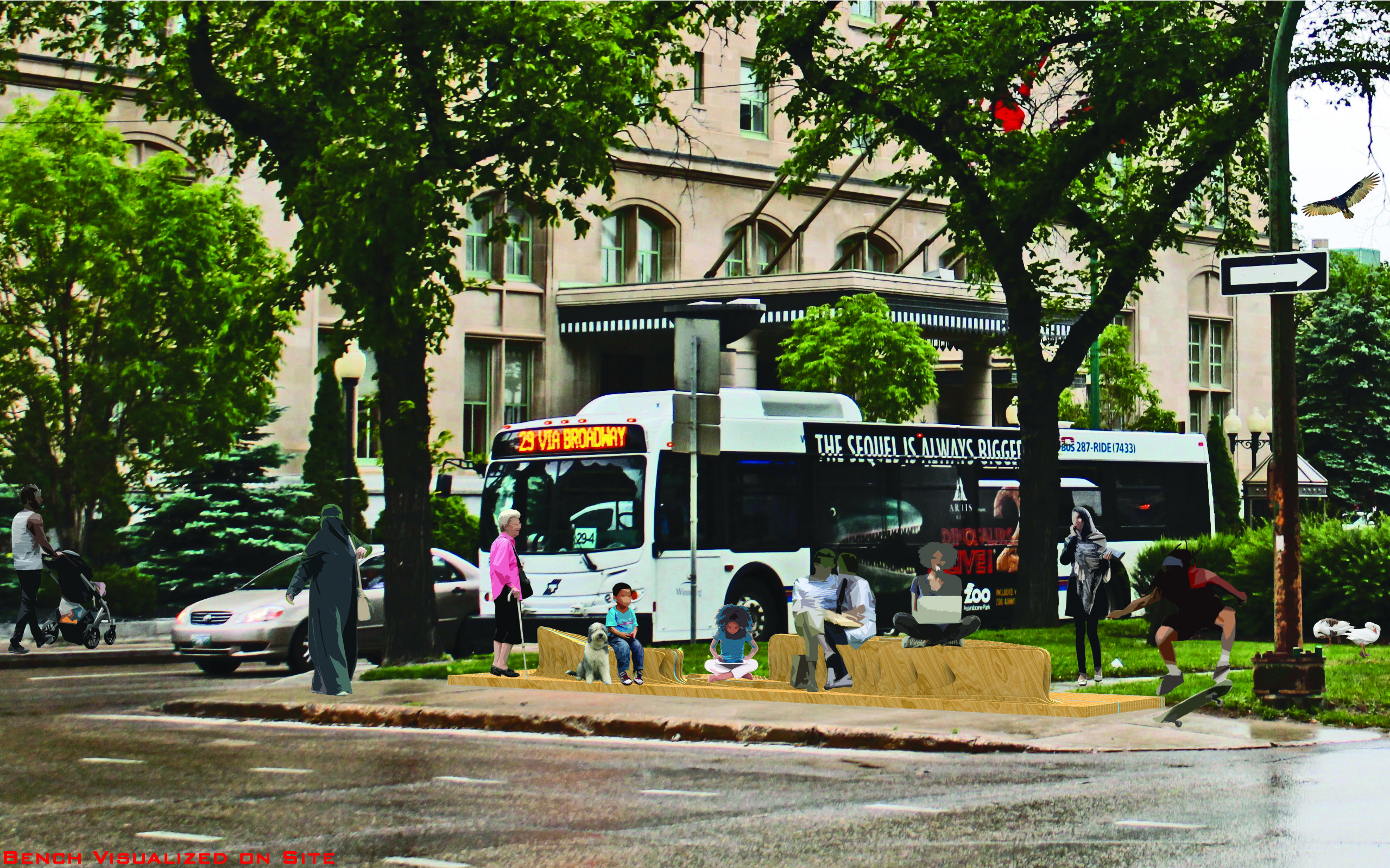 Earth Bench in Motion for the Bench Competition in Winnipeg by C O C ...