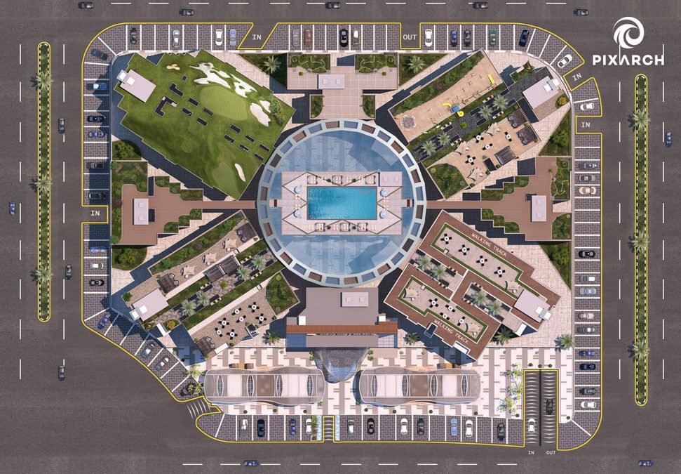 Madina Mall & Residency Visualize By Pixarch by Pixarch 3D ...