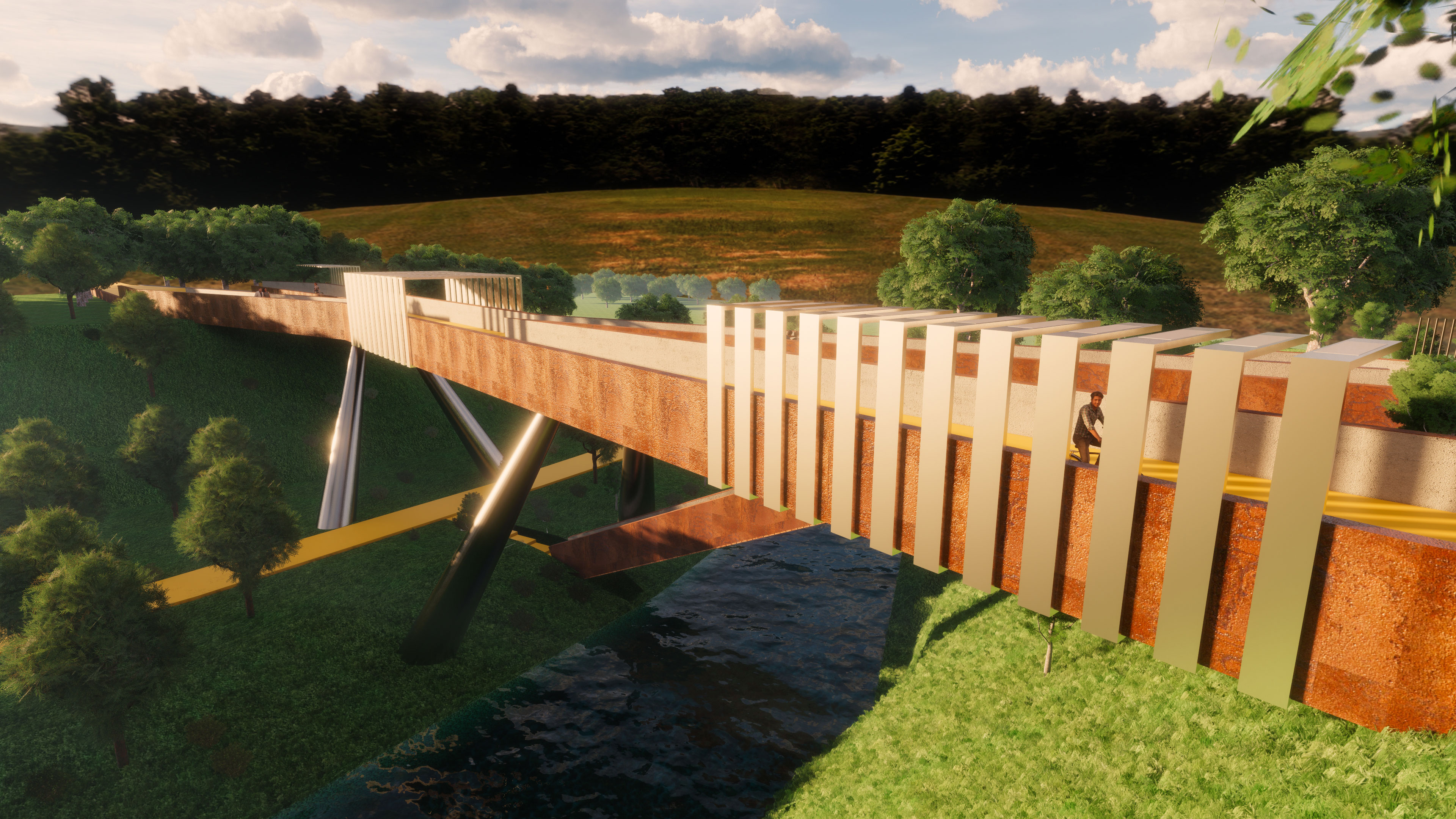 Pedestrian and cycle walkway by FELICE TAVOLARIO - Architizer