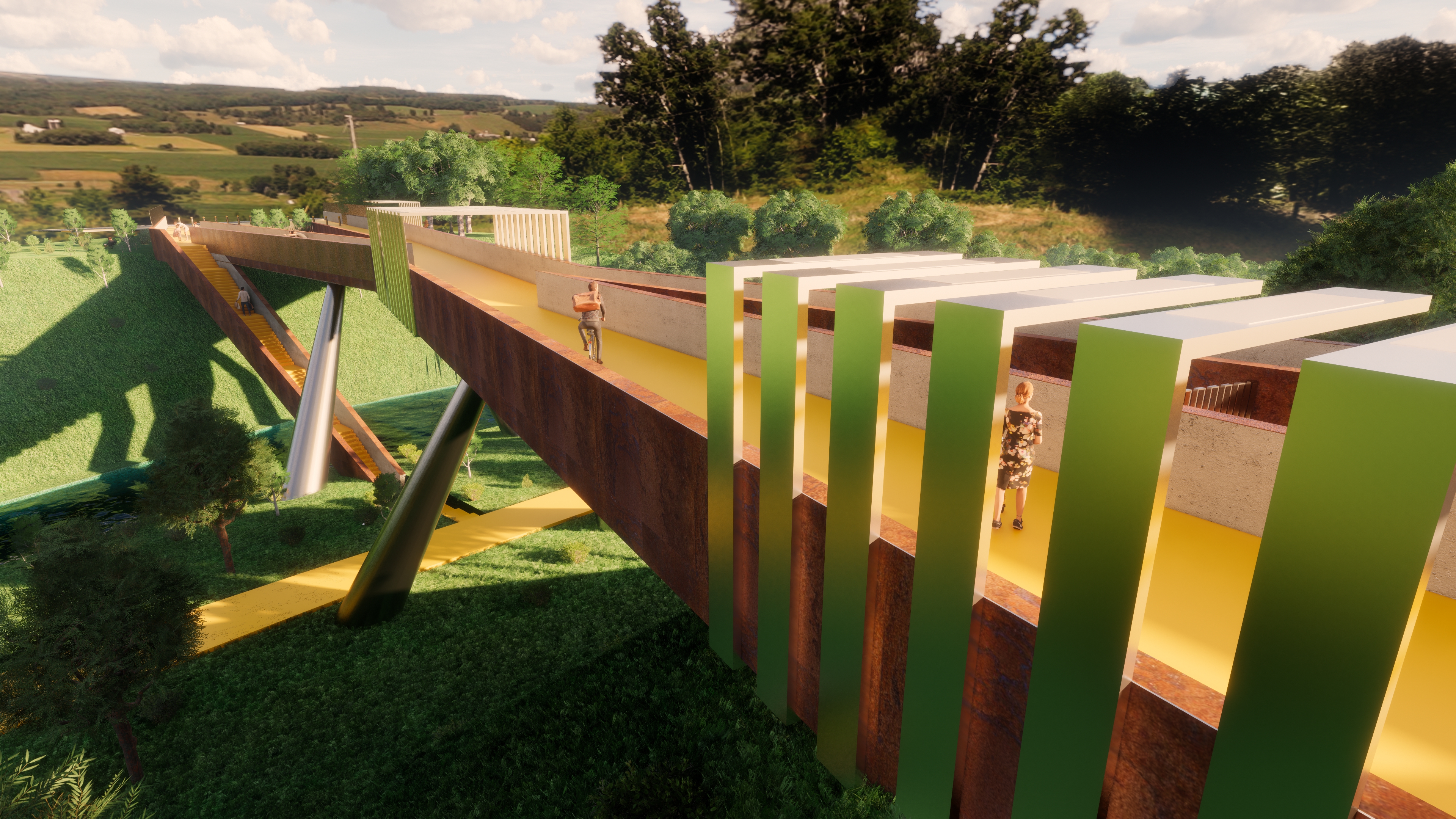 Pedestrian and cycle walkway by FELICE TAVOLARIO - Architizer