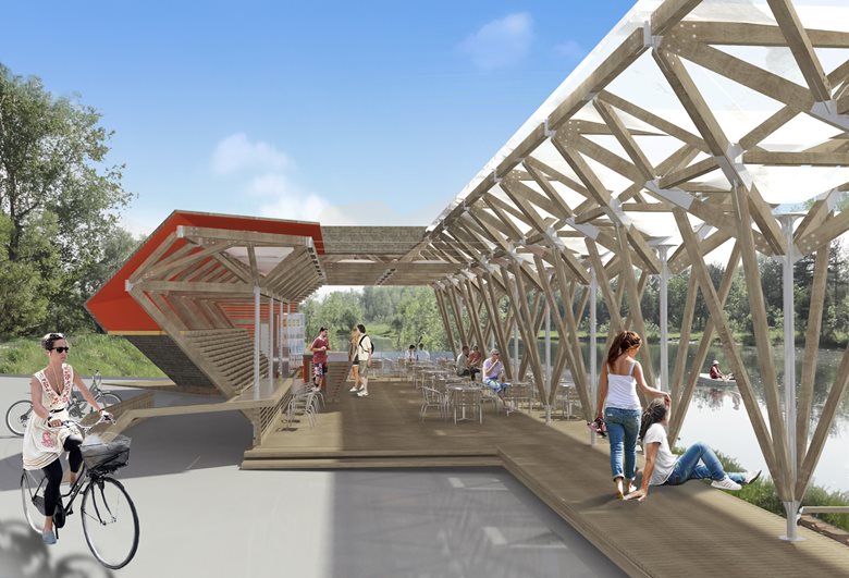 VIEWING PLATFORM WITH CANOPY AND AMPHITHEATER by OOO ADM (OOO ...