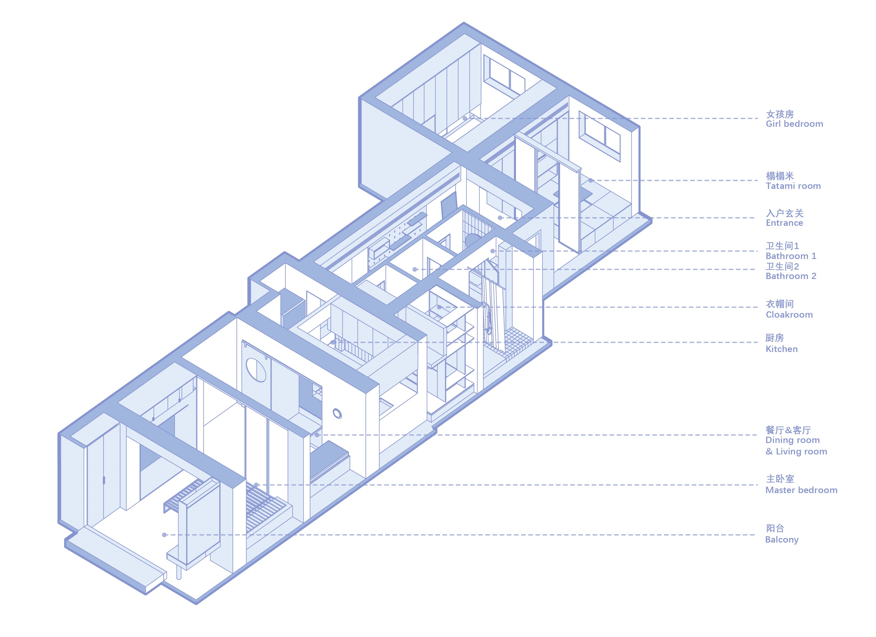 Folding space No.2: 65 square meters semi-basement house renovation by ...