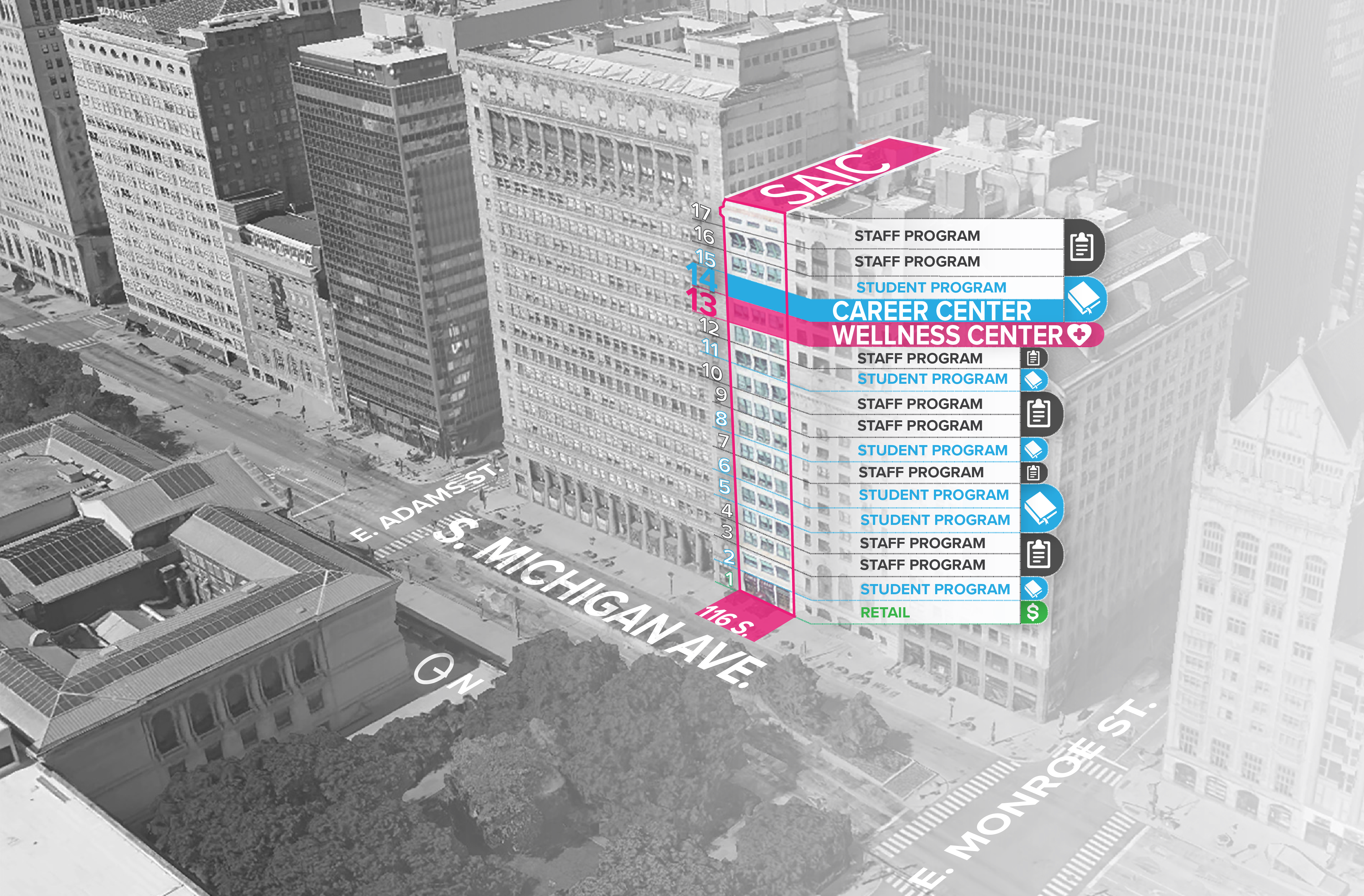 School of the Art Institute of Chicago (SAIC) Wellness Center by JGMA ...