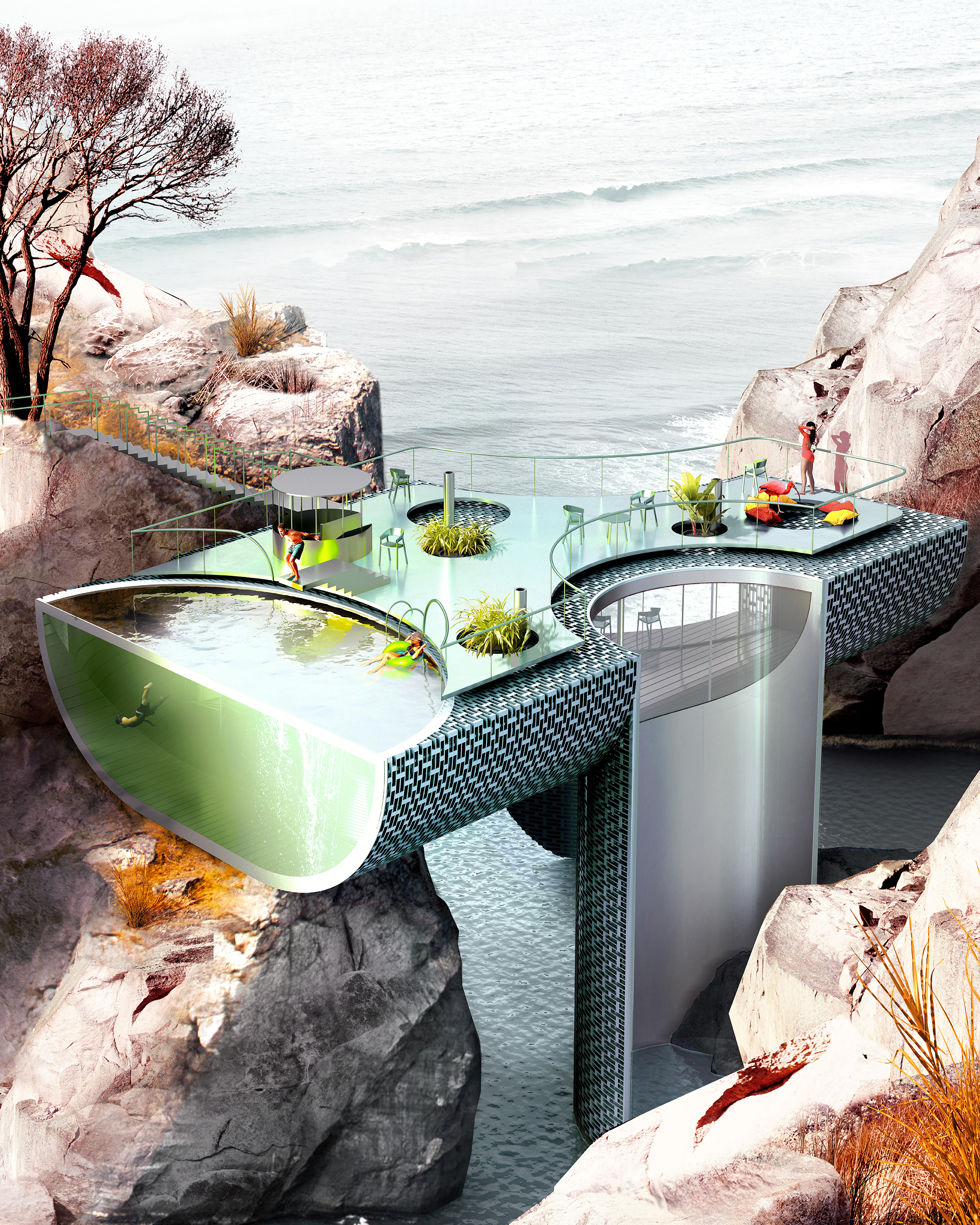 Waterfall Temple by Antireality - Architizer