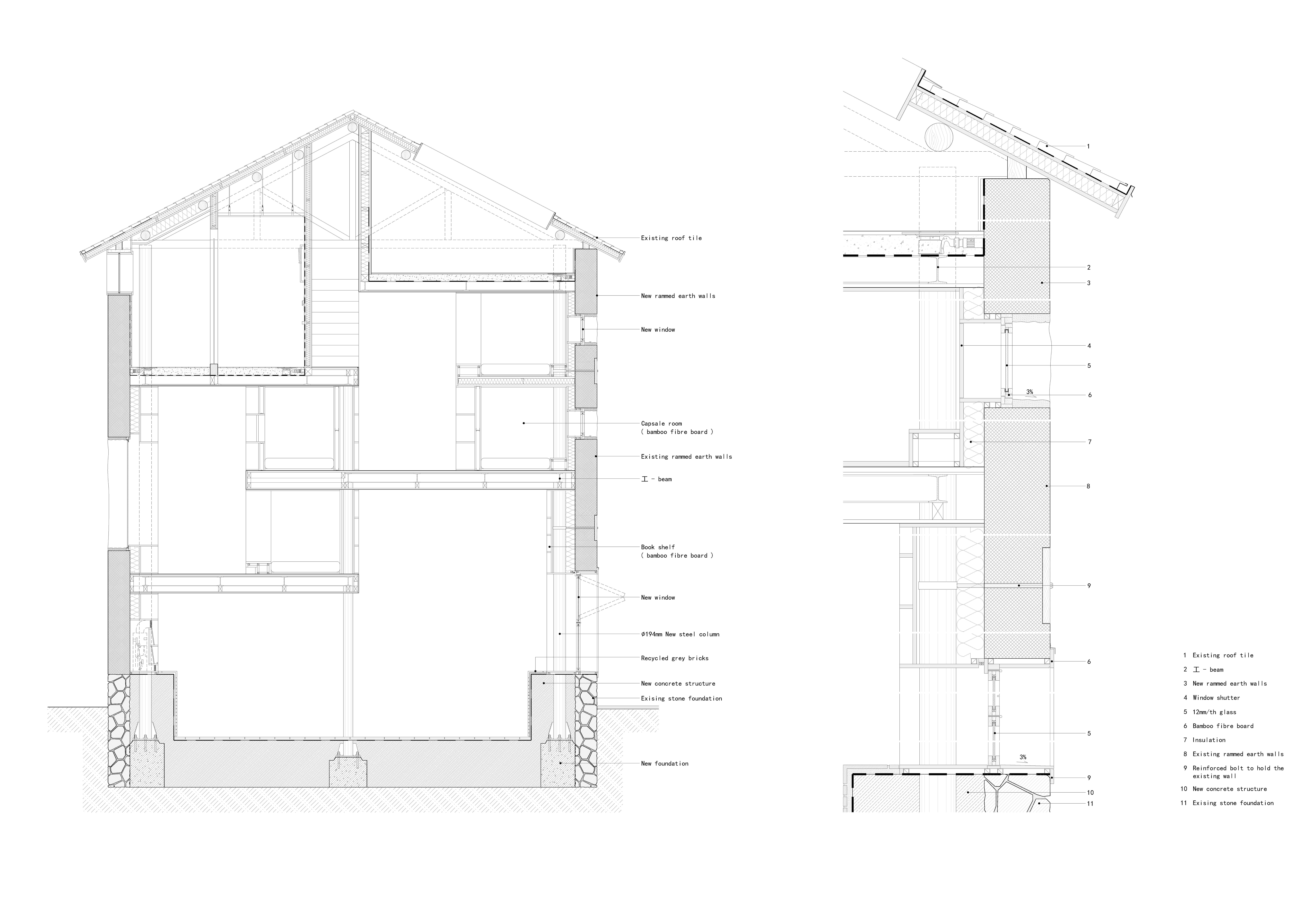 Capsule hotel in a rural library by Atelier tao+c - Architizer