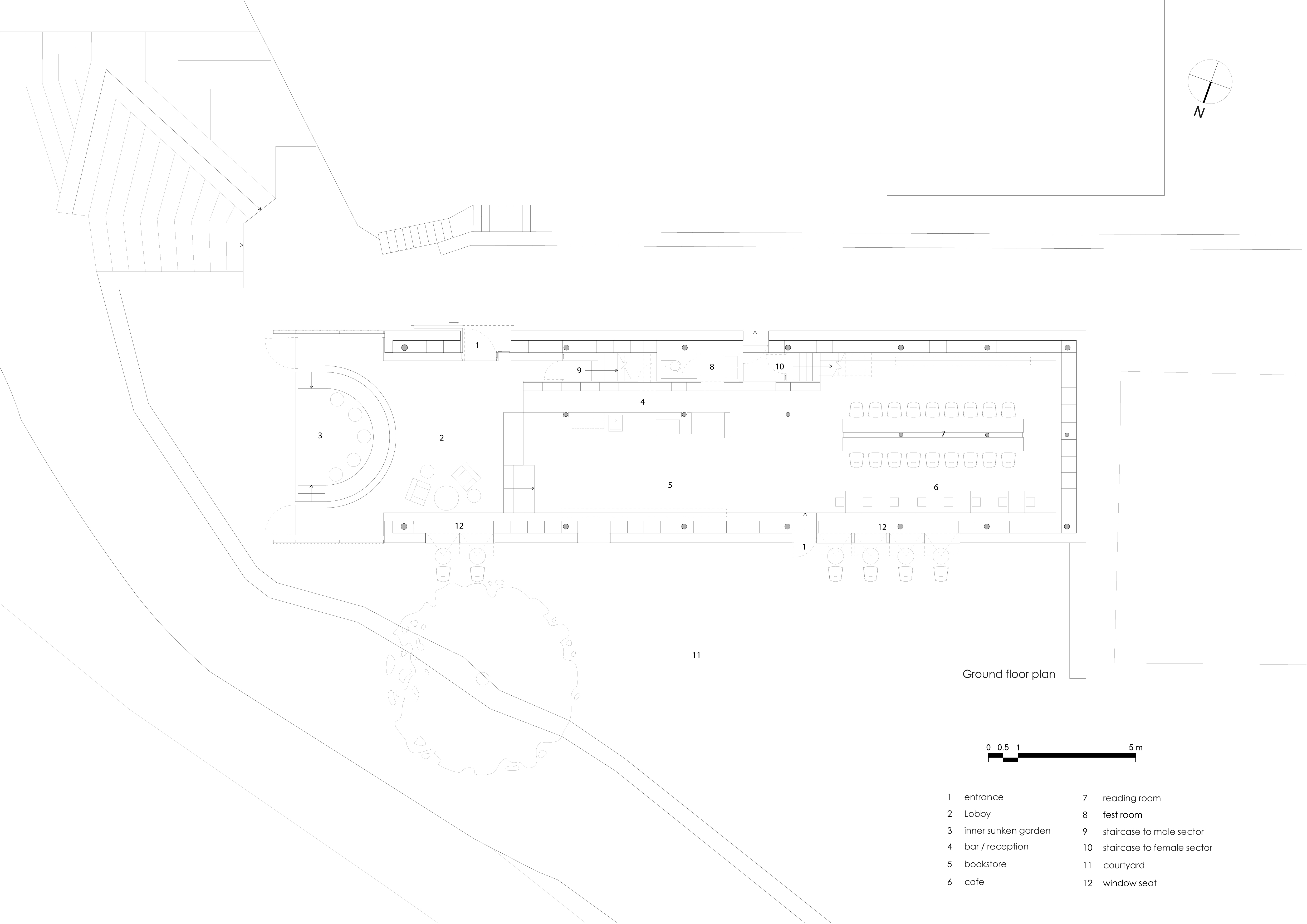 Capsule hotel in a rural library by Atelier tao+c - Architizer