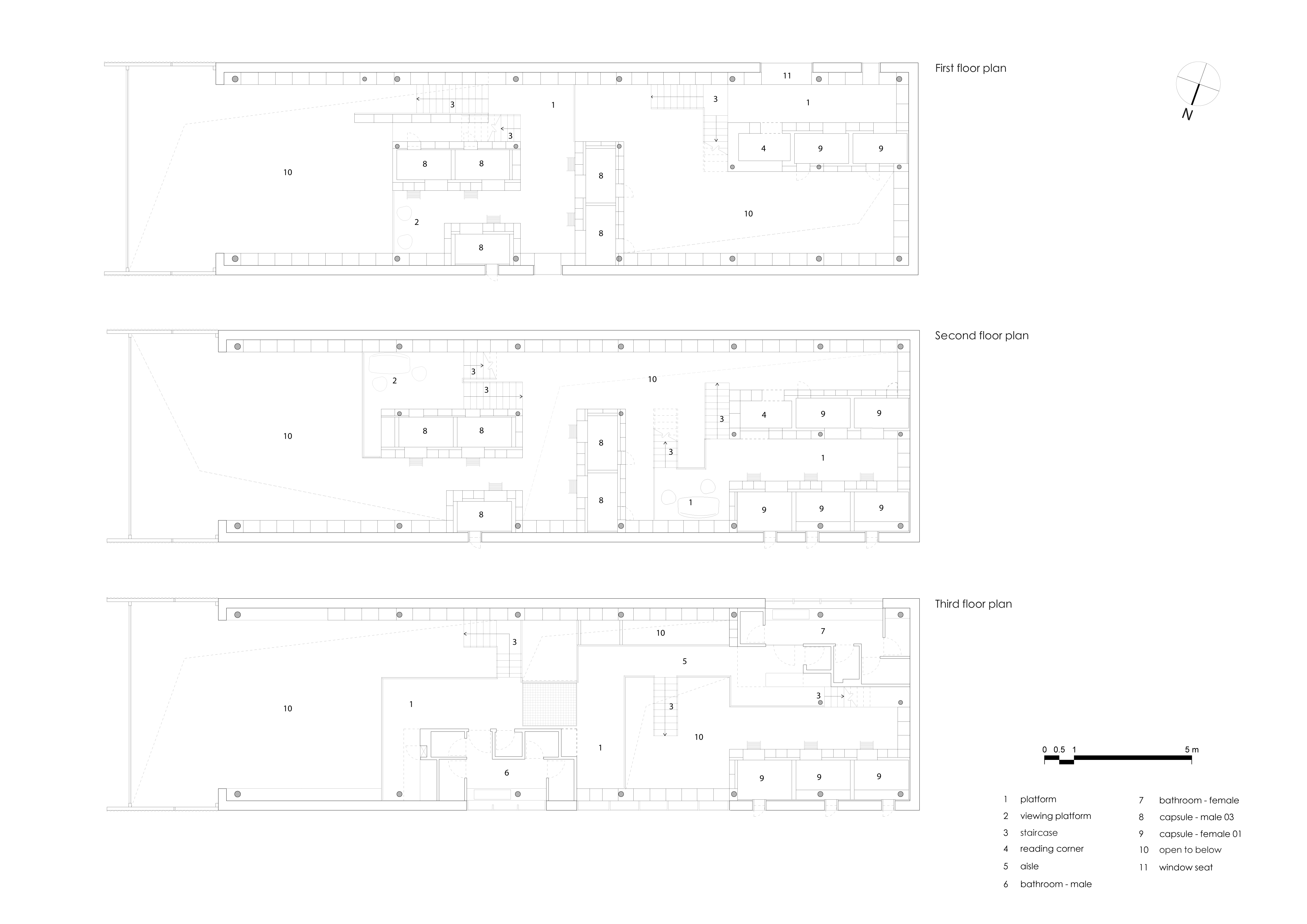 Capsule hotel in a rural library by Atelier tao+c - Architizer