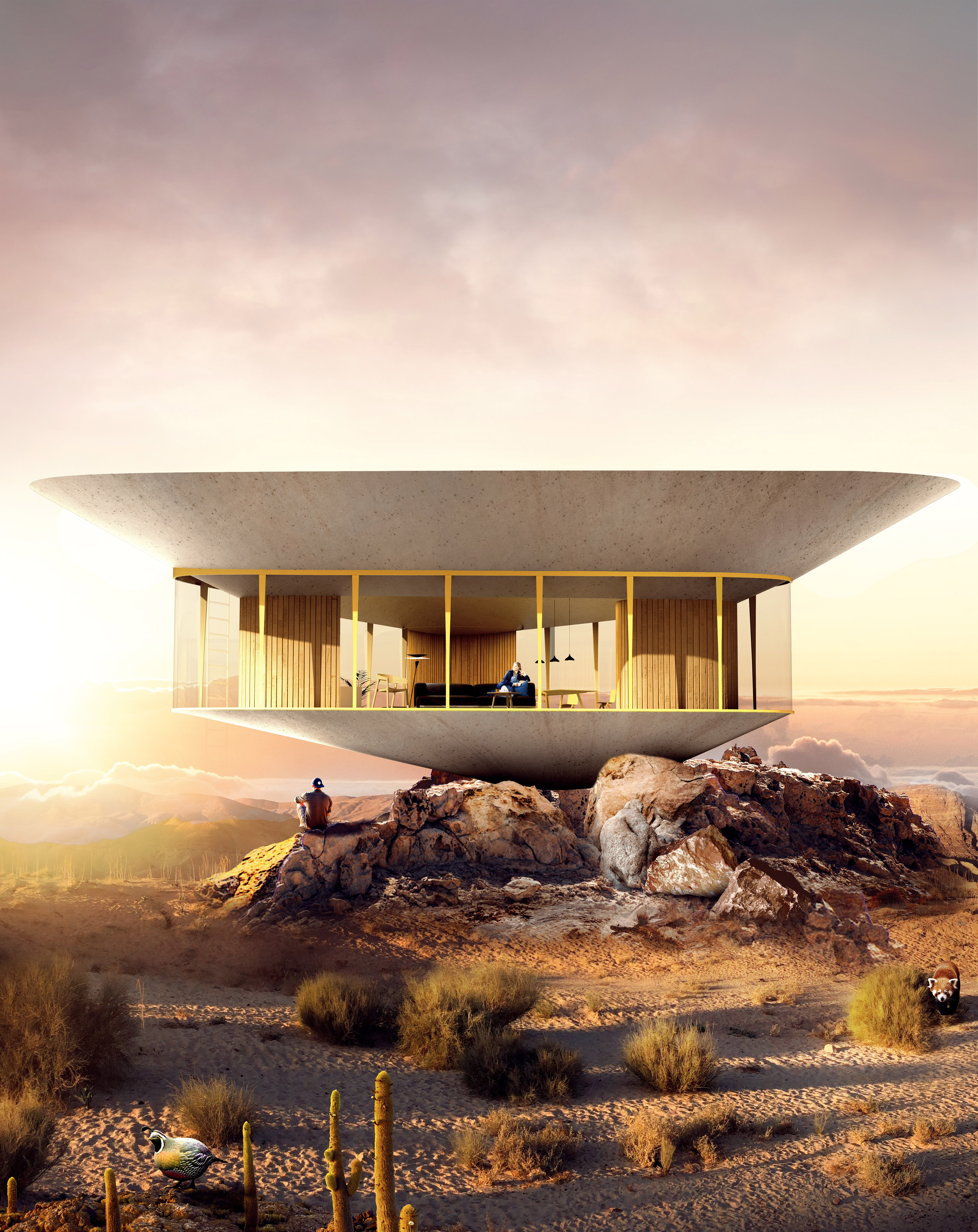 Waterfall Temple by Antireality - Architizer