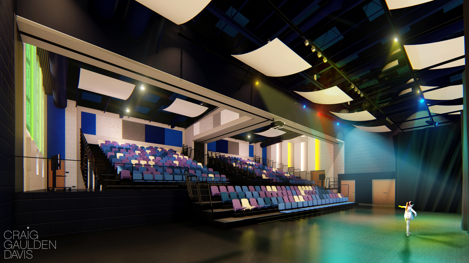 A. Mario Loiederman Middle School Performing Arts Center by Craig ...