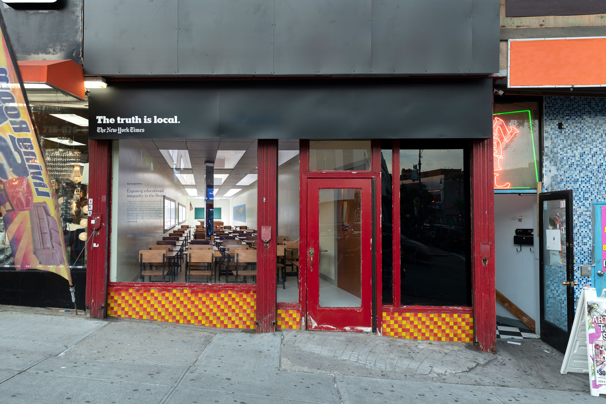 "The Truth is Local" Interactive Storefronts by Local Projects - Architizer