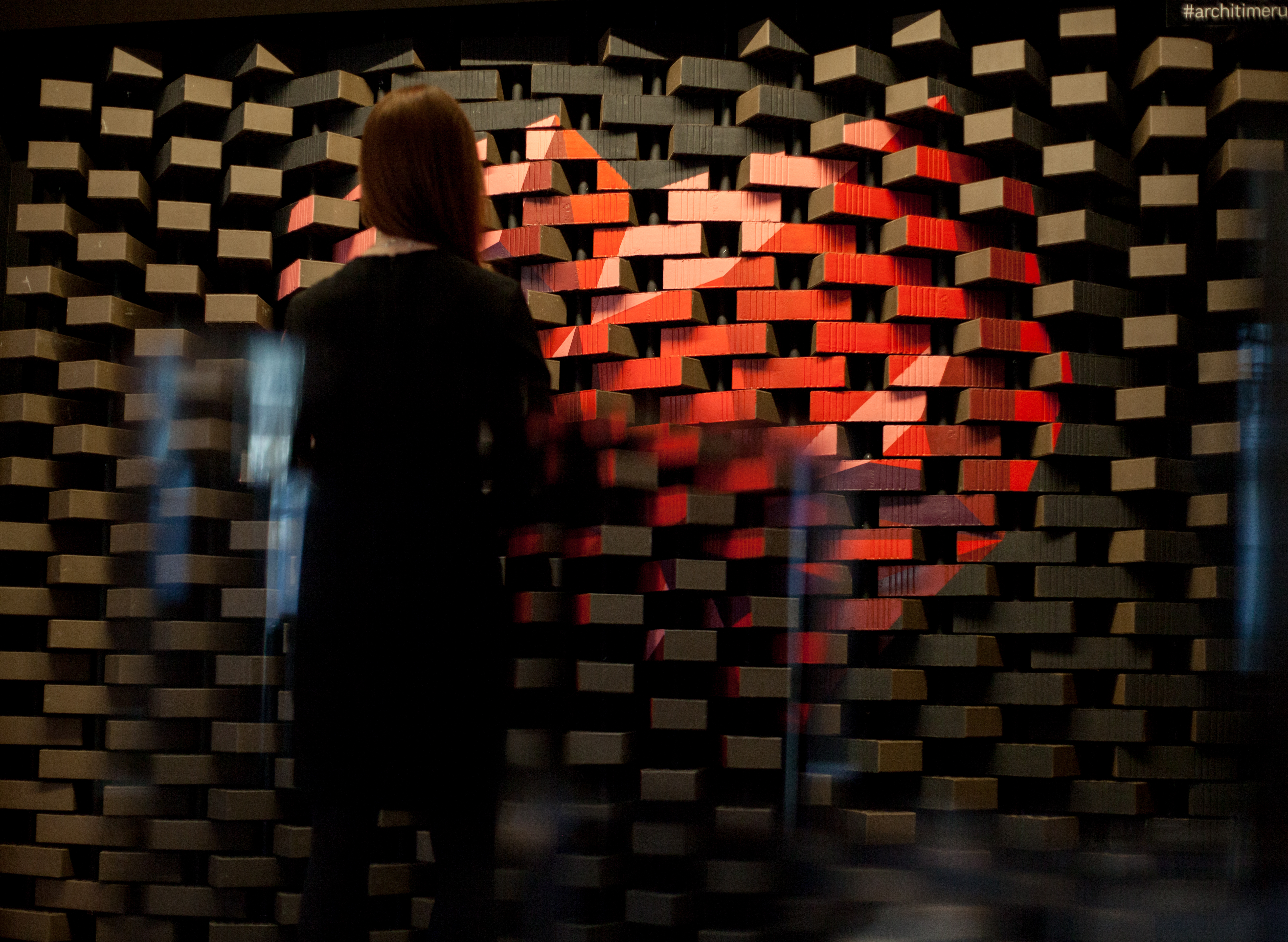 Dynamic wall, kinetic art installation by Architime - Architizer
