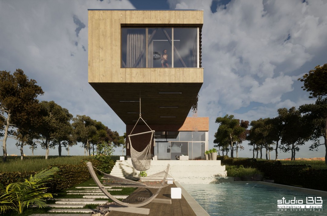 HOUSE WITH OVERHANG by STUDIO BB ARCHITEKCI - Architizer