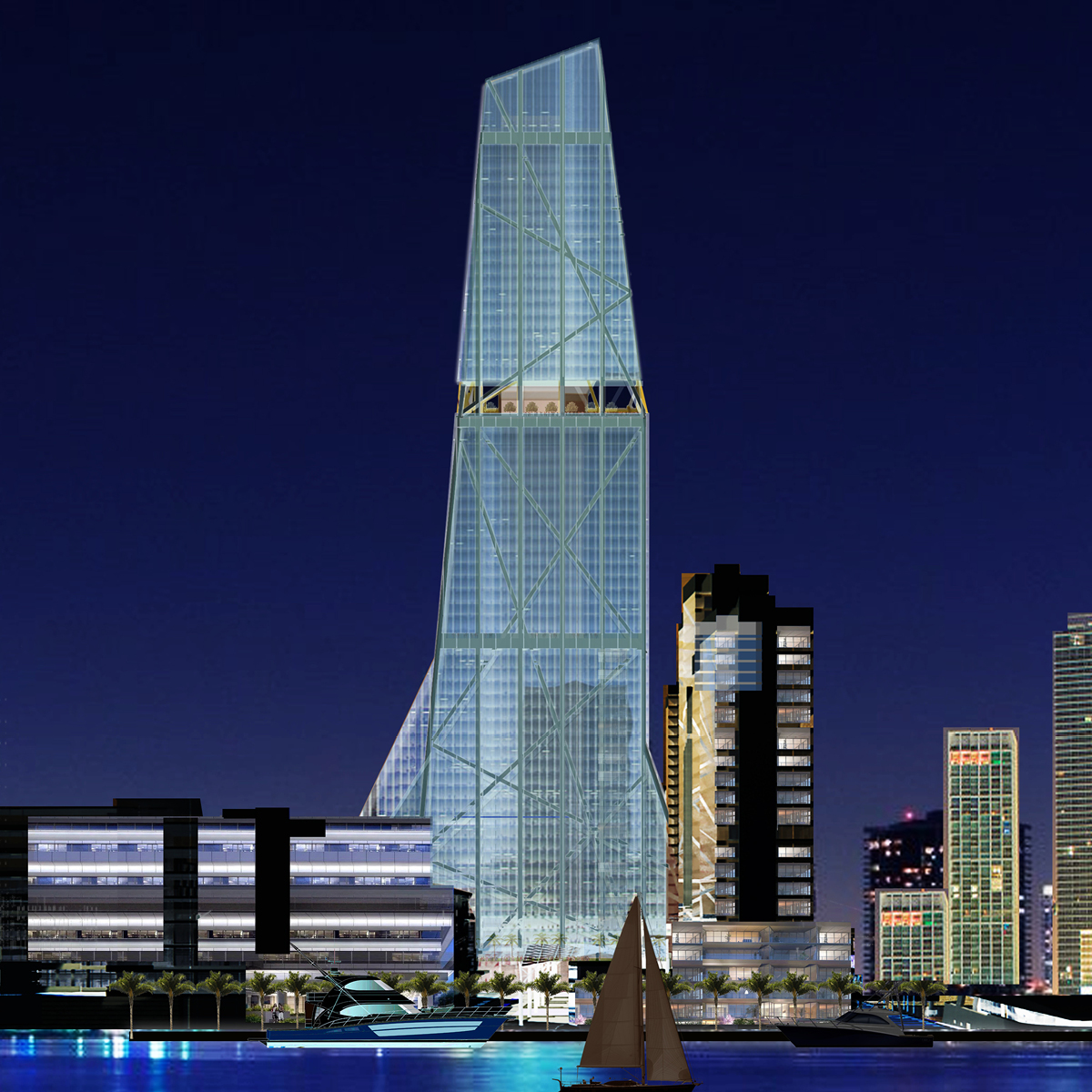 Marina Tower master plan by Design 3 International PLLC - Architizer