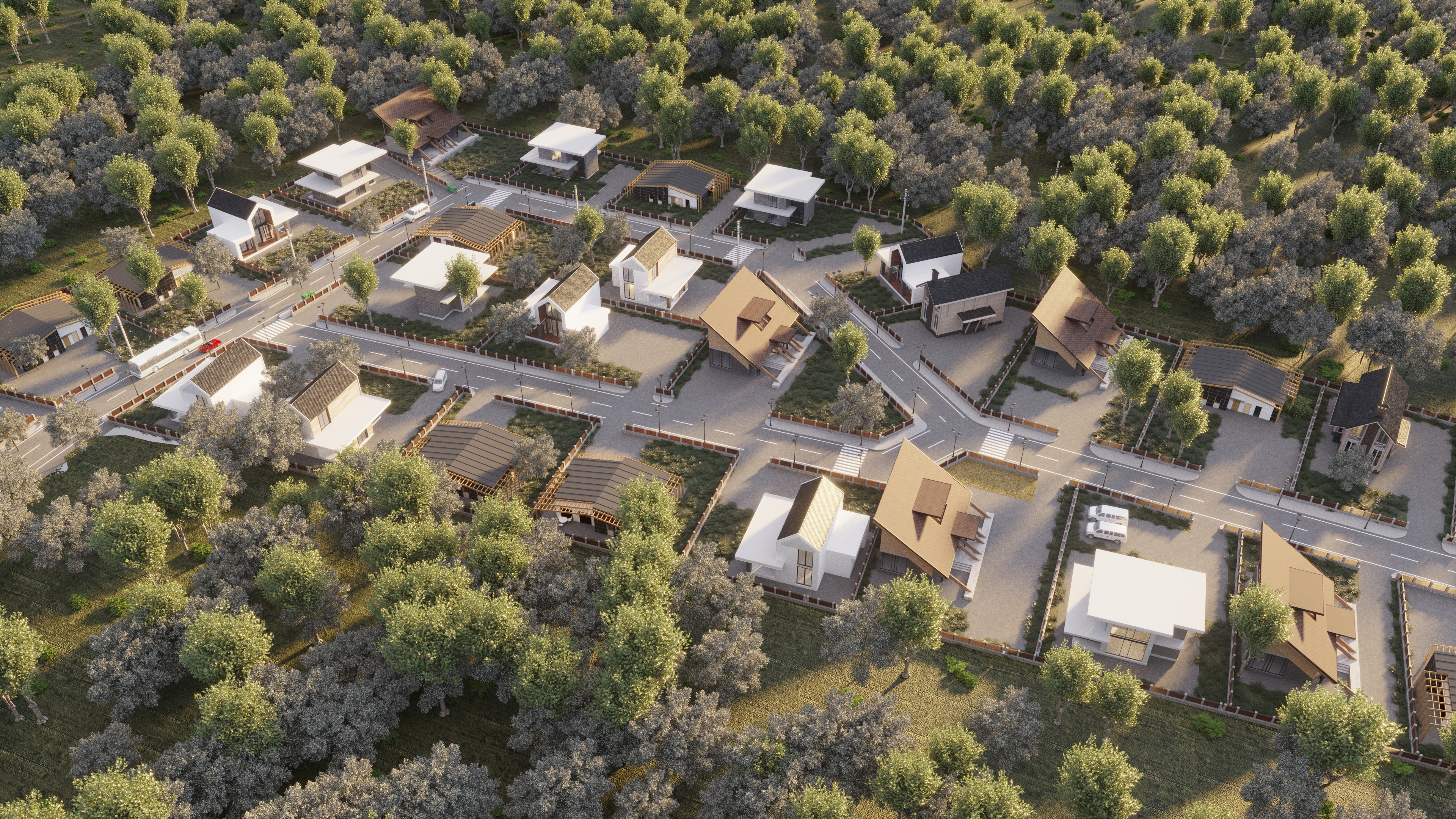 Modern Village 3D Rendering by YouSee - Architizer