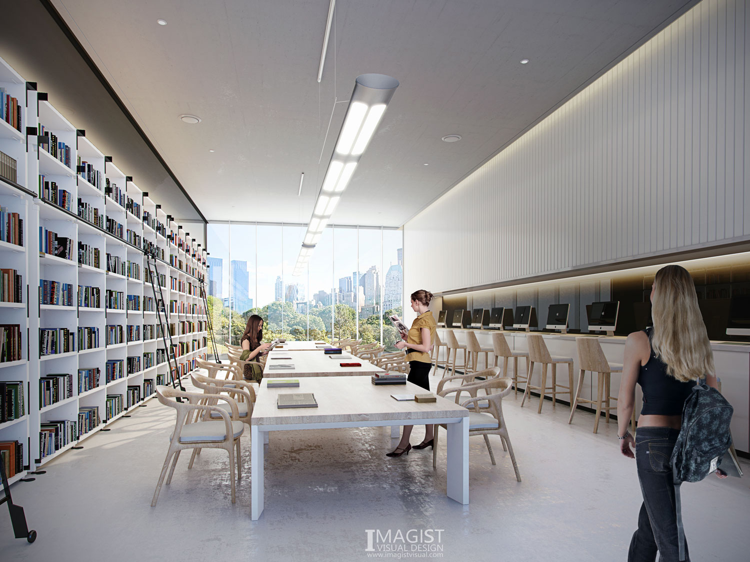 Library rendering by Imagist3D - Architizer