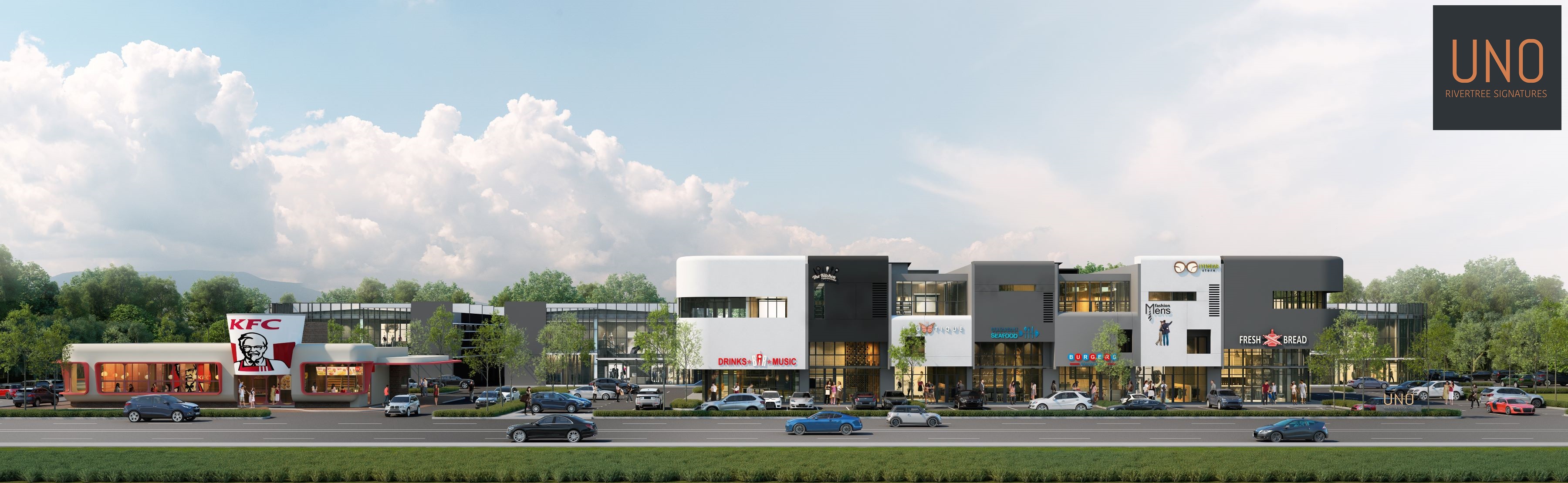 UNO Retail Shop & KFC Drive-Thru by O2 Design Atelier - Architizer
